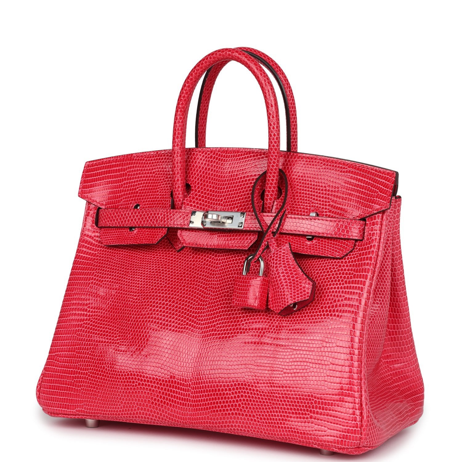 Hermes Birkin 25 Rose Extreme Varanus Niloticus Lizard Palladium Hardw