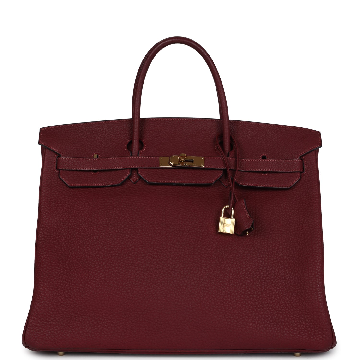Pre-owned Hermes Birkin 40 Rouge H Fjord Gold Hardware