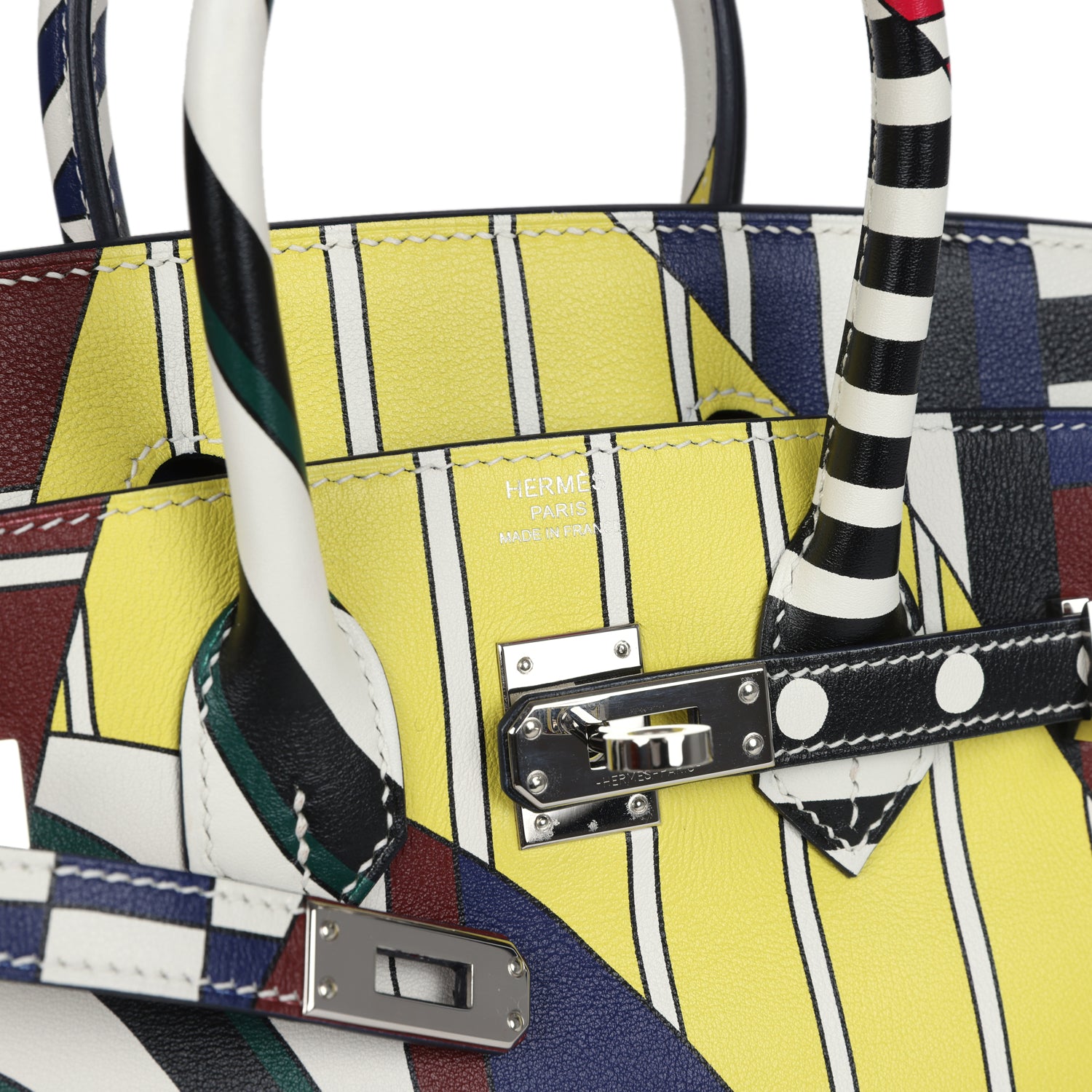 Hermes "One Two Three and Away We Go" Birkin 25 Multicolor Swift Palla
