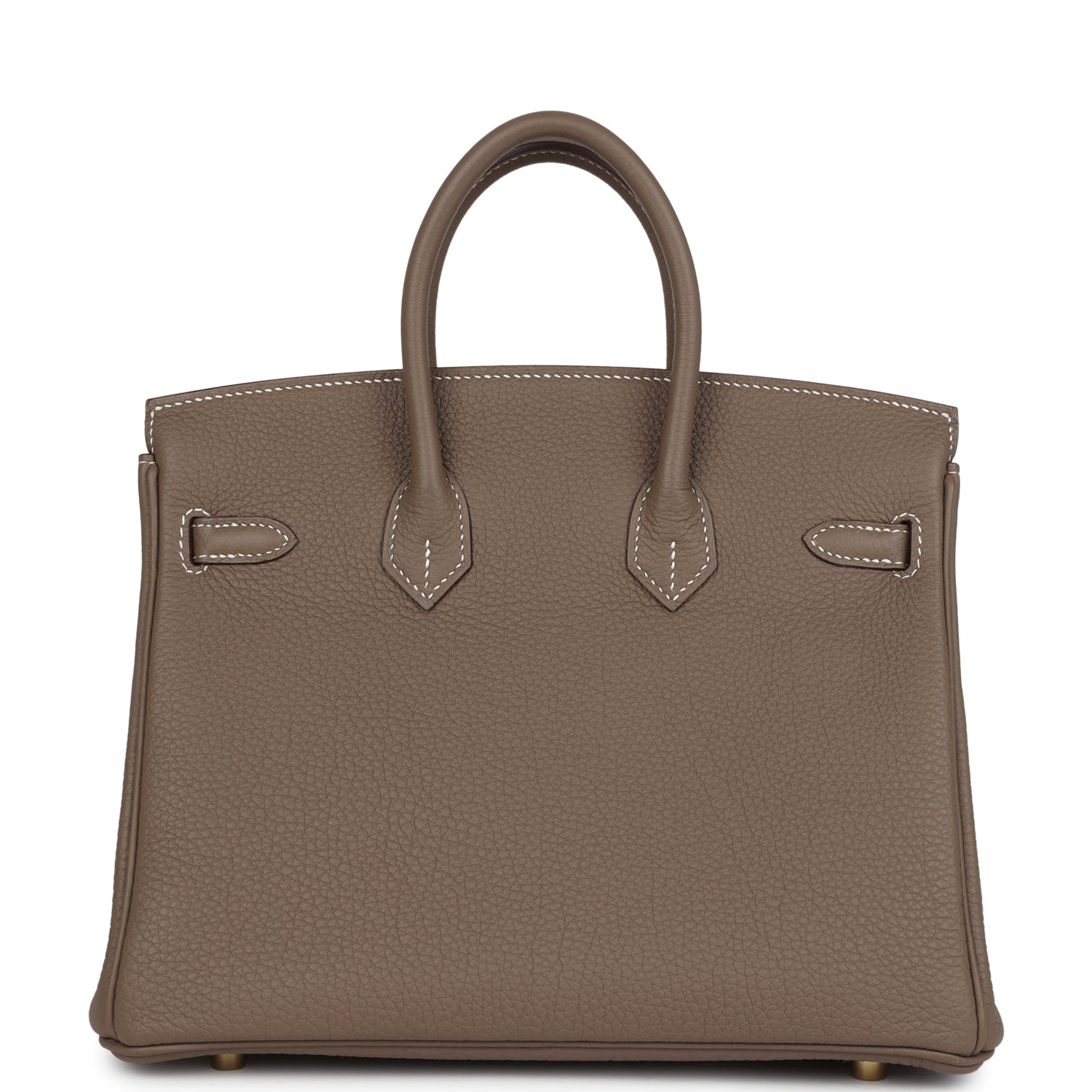 Pre-owned Hermes Birkin 25 Etoupe Togo Gold Hardware