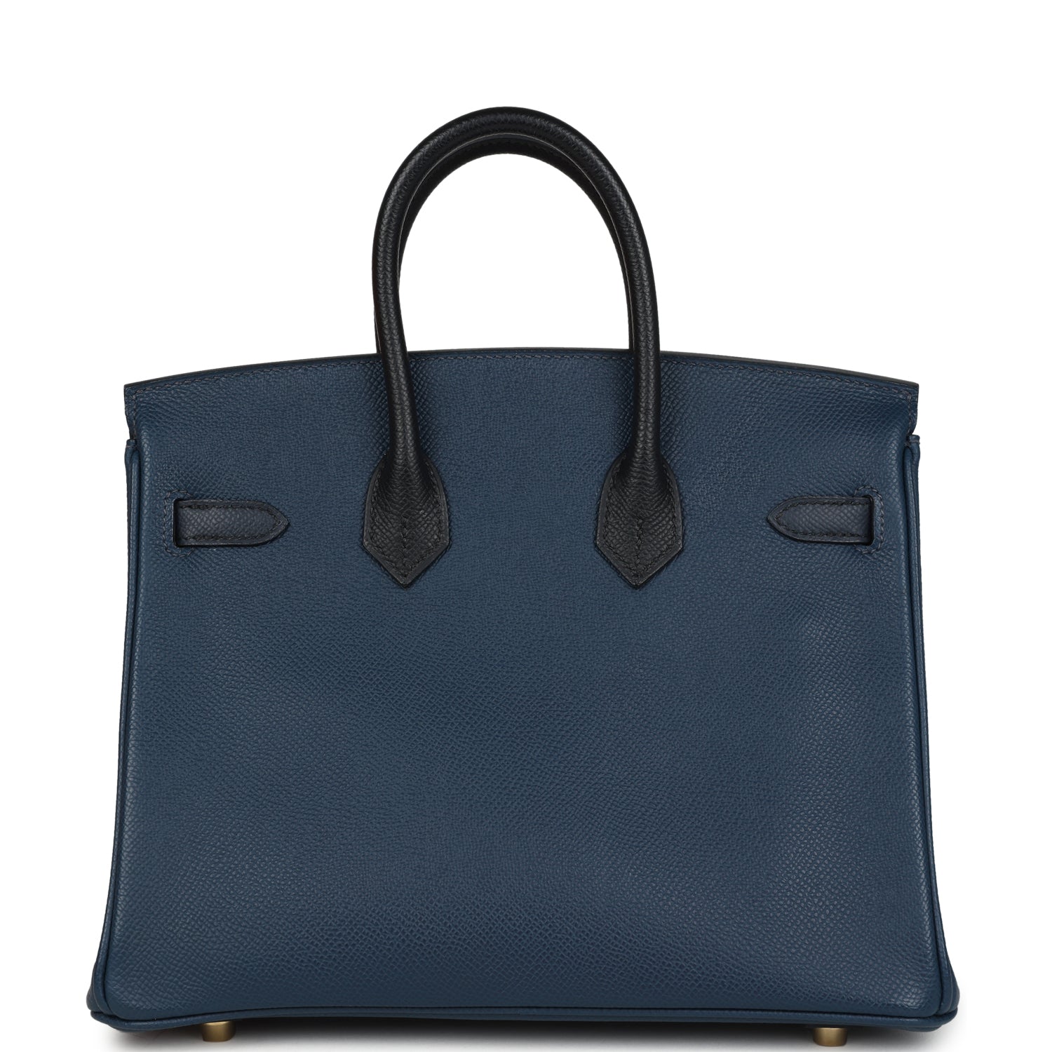 Pre-owned Hermes Birkin 25 Tri-color Bleu De Prusse, Bleu Indigo and B