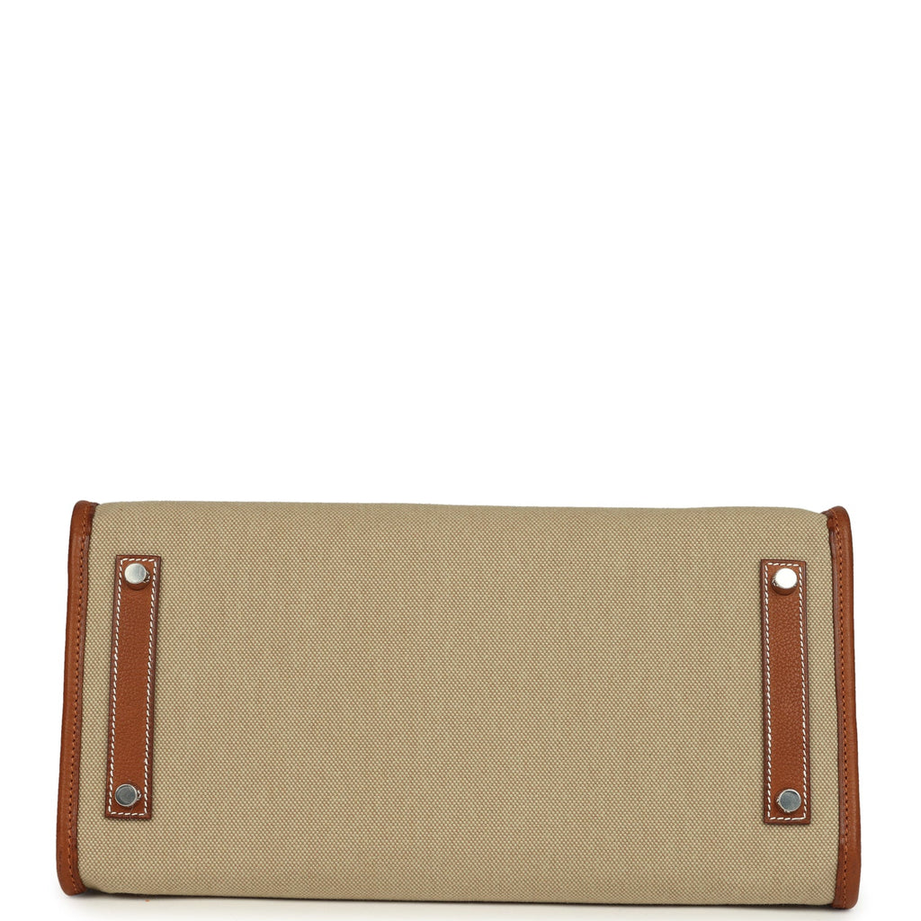 Hermes Birkin 35 A L'Envers Ficelle-Ecru H Dyed Canvas and Fauve ...