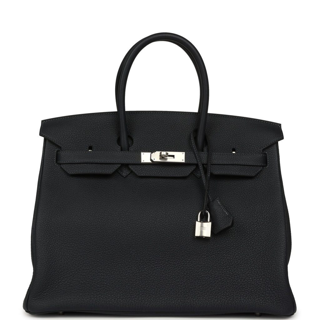 Hermes Birkin 35 Caban Togo Palladium Hardware