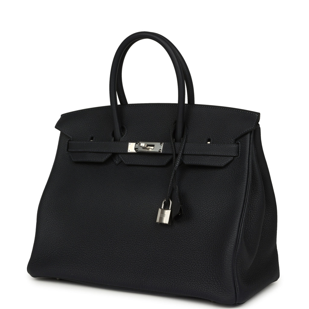 Hermes Birkin 35 Caban Togo Palladium Hardware