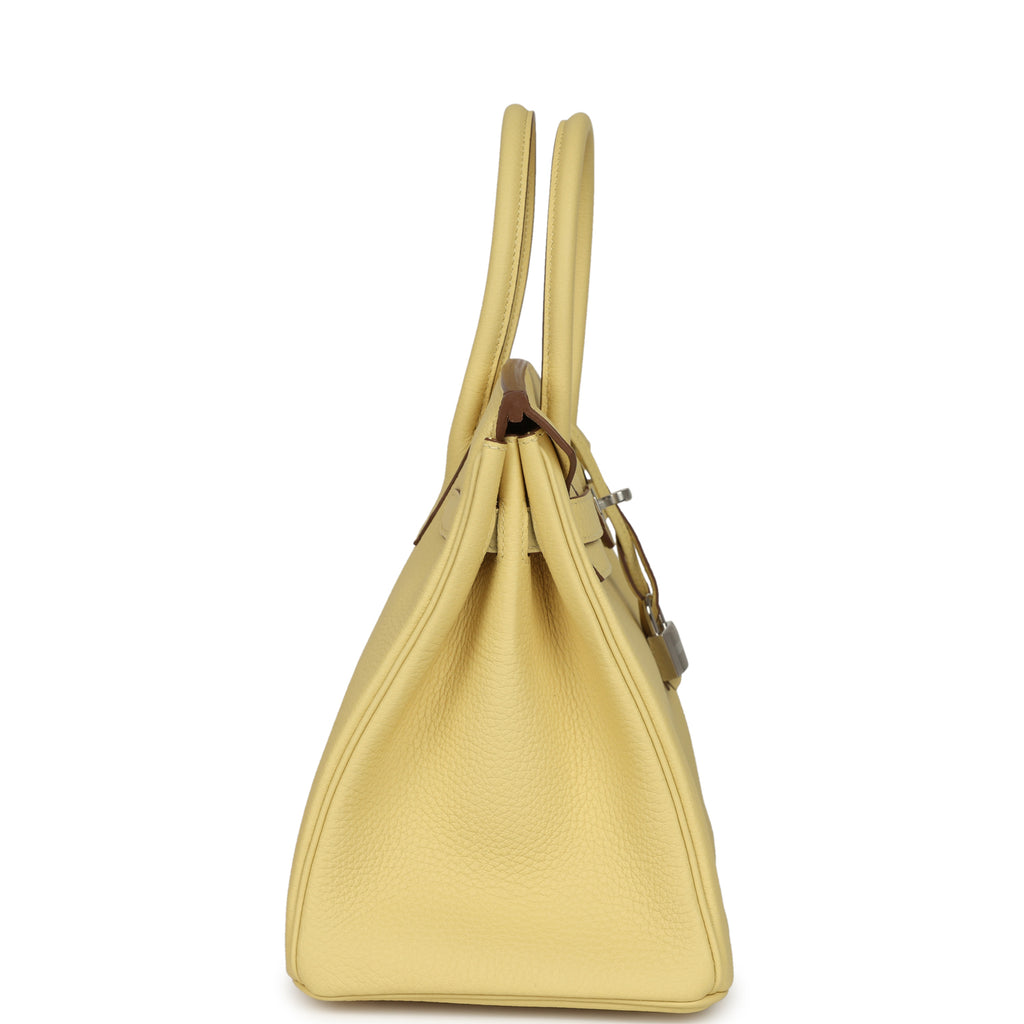 Hermes Birkin 30 Jaune Poussin Togo Palladium Hardware
