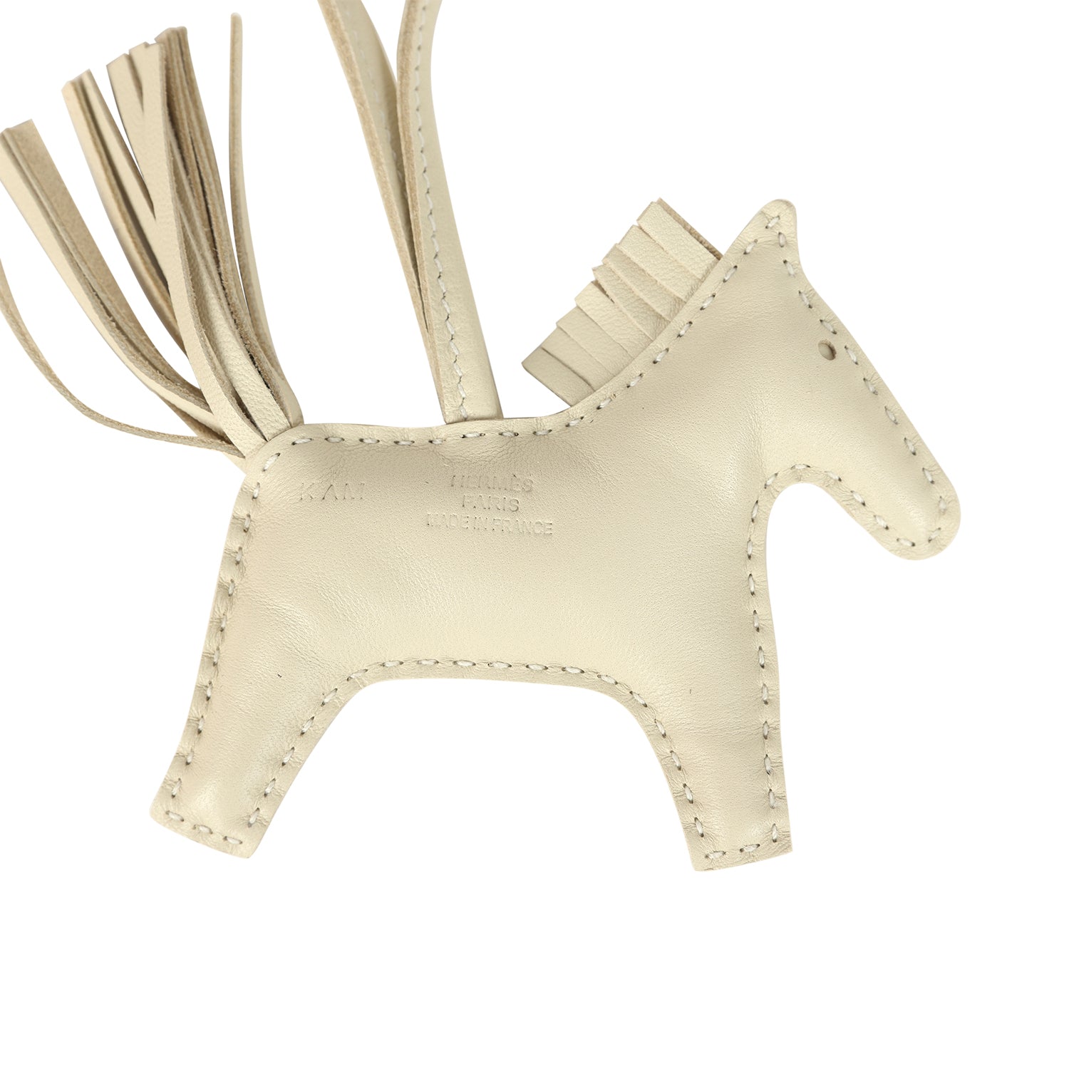 Hermes Rodeo Robeo Coeur Charm PM Craie, Jaune Milton & Rouge Radieux