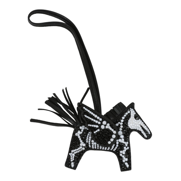 Custom Skeleton Swarovski Crystal Hermes Bedazzled Pegase Rodeo Bag Ch