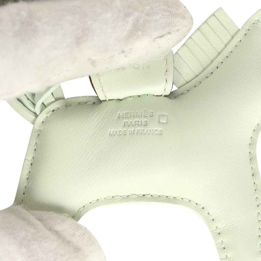 Hermes Rodeo Bag Charm PM Vert Fizz and Gold Touch Milo Lambskin and M