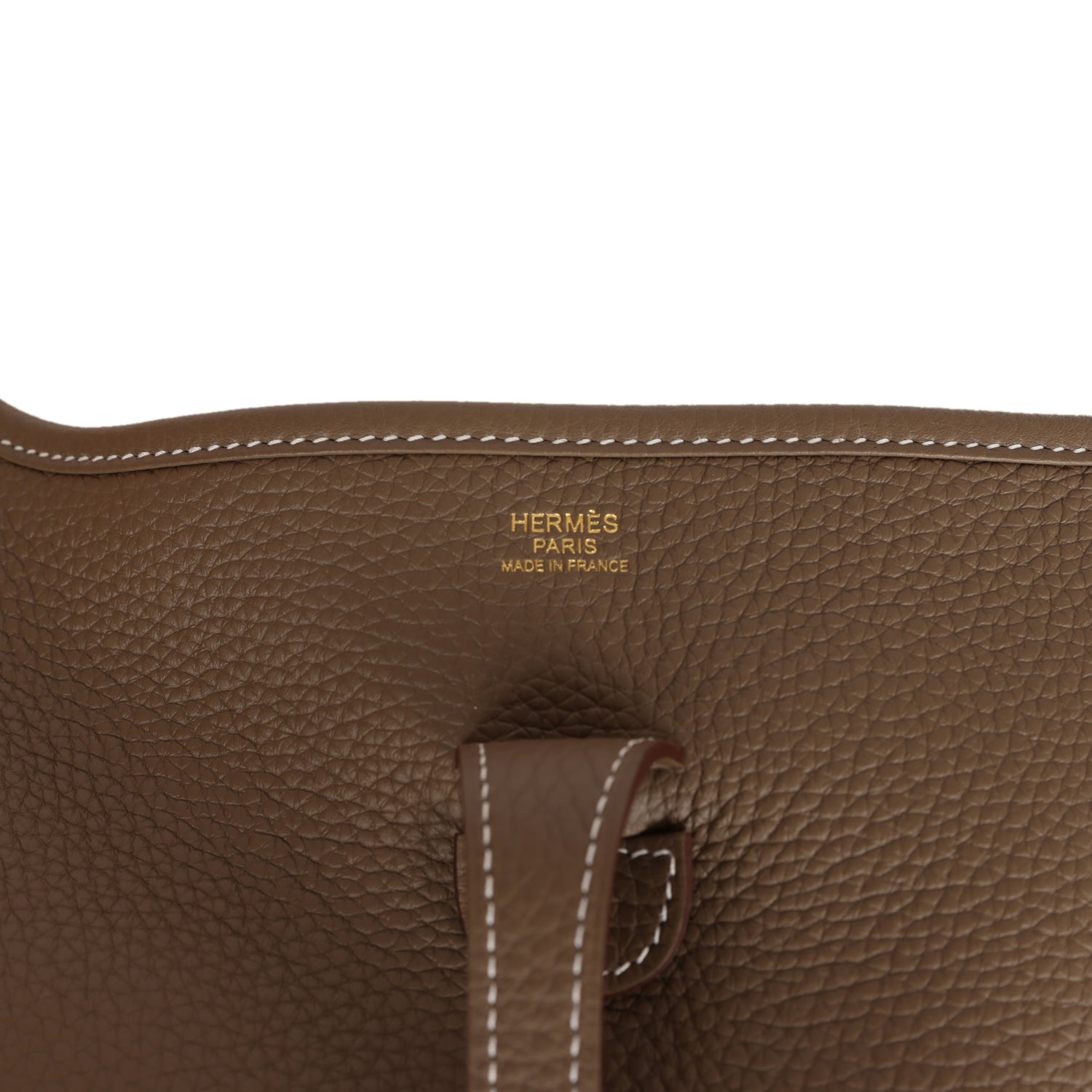 Hermes Evelyne III PM Etoupe Clemence Gold Hardware