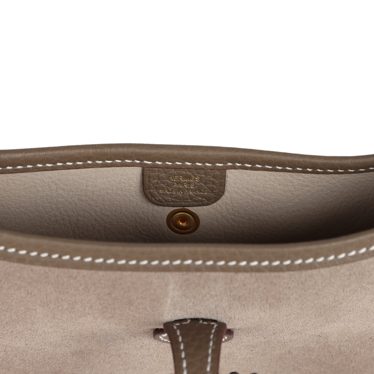 Hermes Evelyne TPM Gris Caillou Grizzly and Etoupe Clemence Gold Hardw