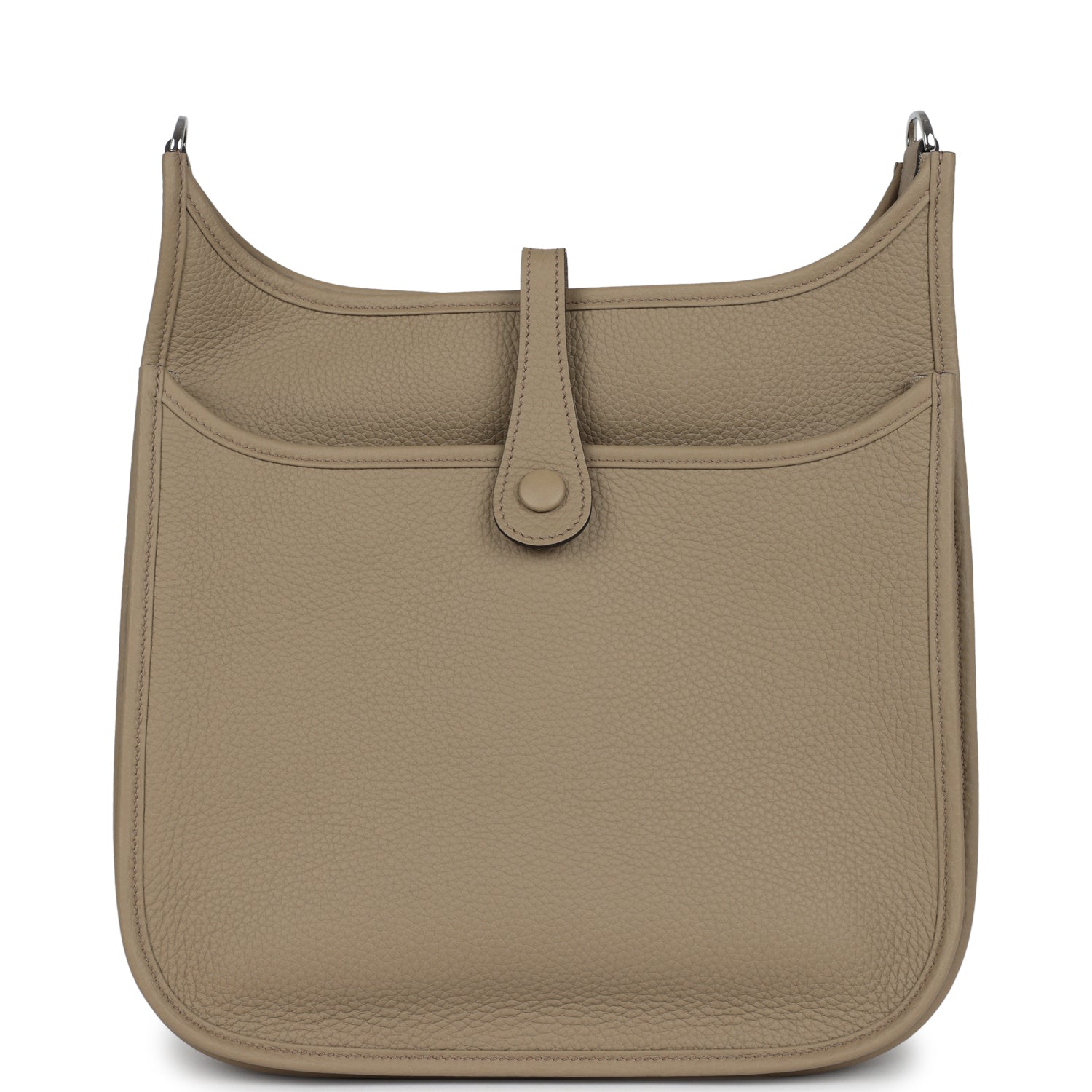 Hermes Evelyne III PM Beige Marfa Clemence Palladium Hardware