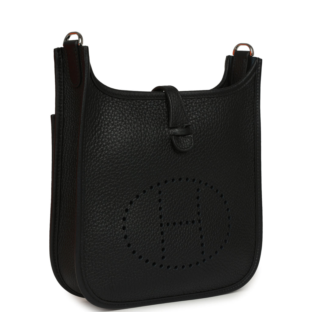 Hermes Evelyne 23 Black Clemence Palladium Hardware