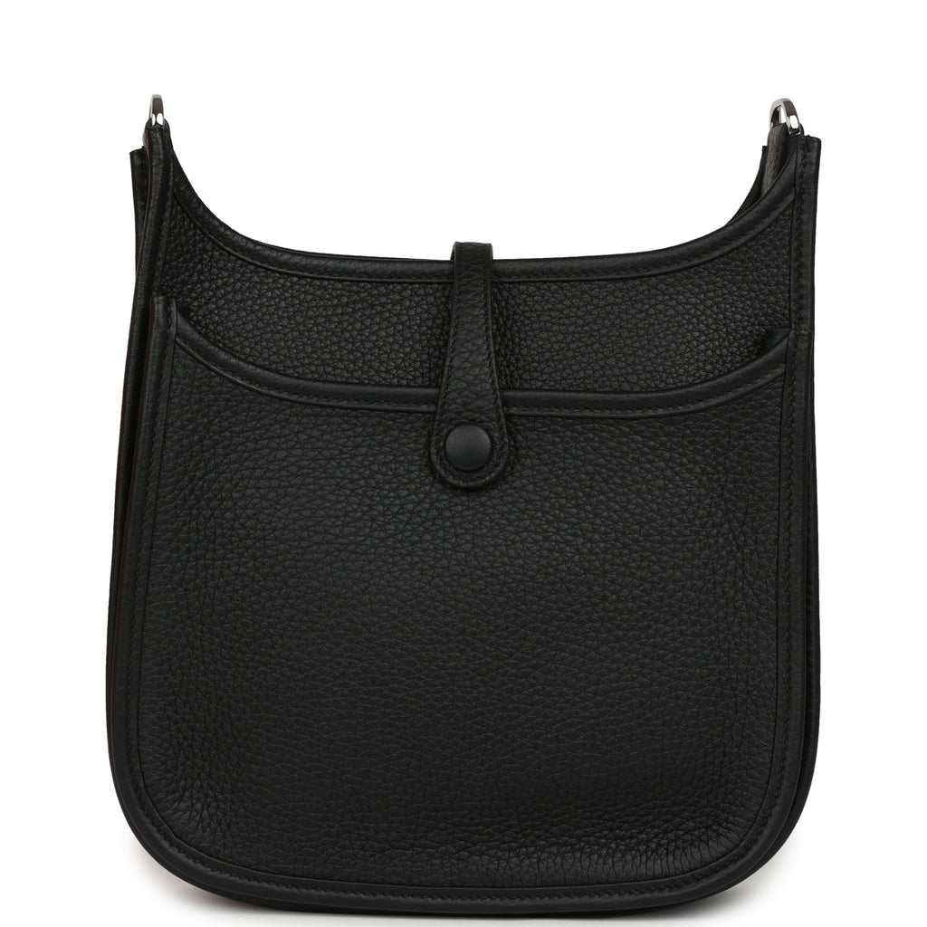 Hermes Evelyne 23 Black Clemence Palladium Hardware