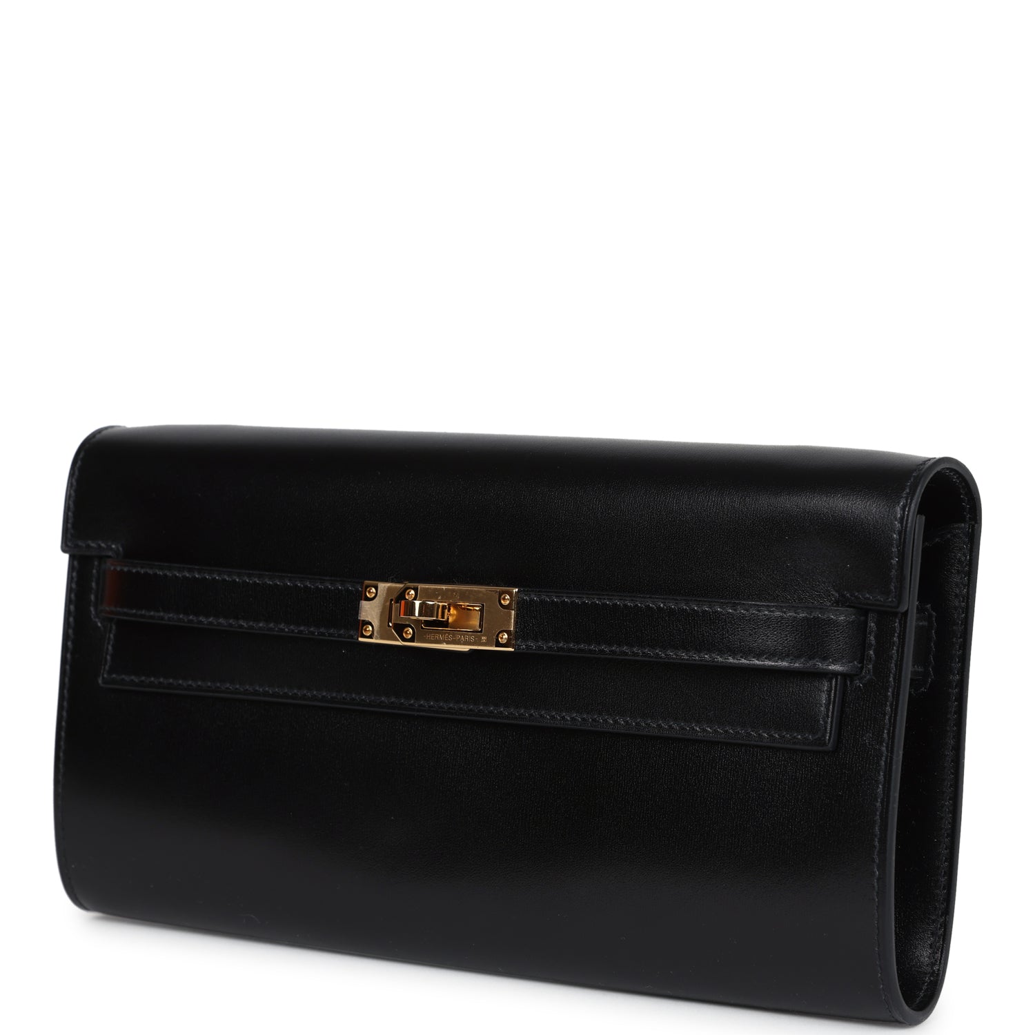 Hermes Kelly Wallet To Go Rock Black Box Gold Hardware
