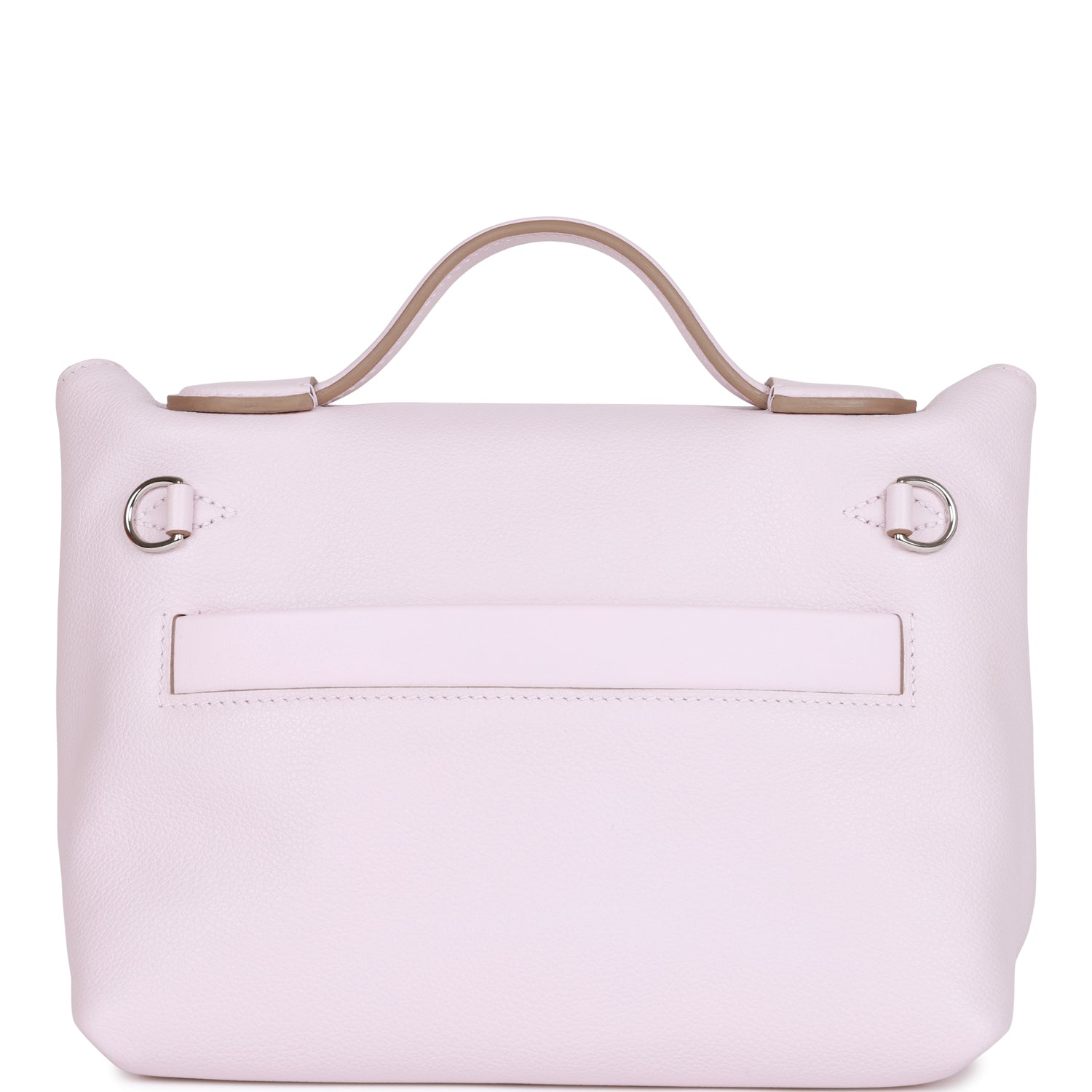 Hermes Mini 24/24 Bag Mauve Pale Verso Evercolor and Swift Palladium H
