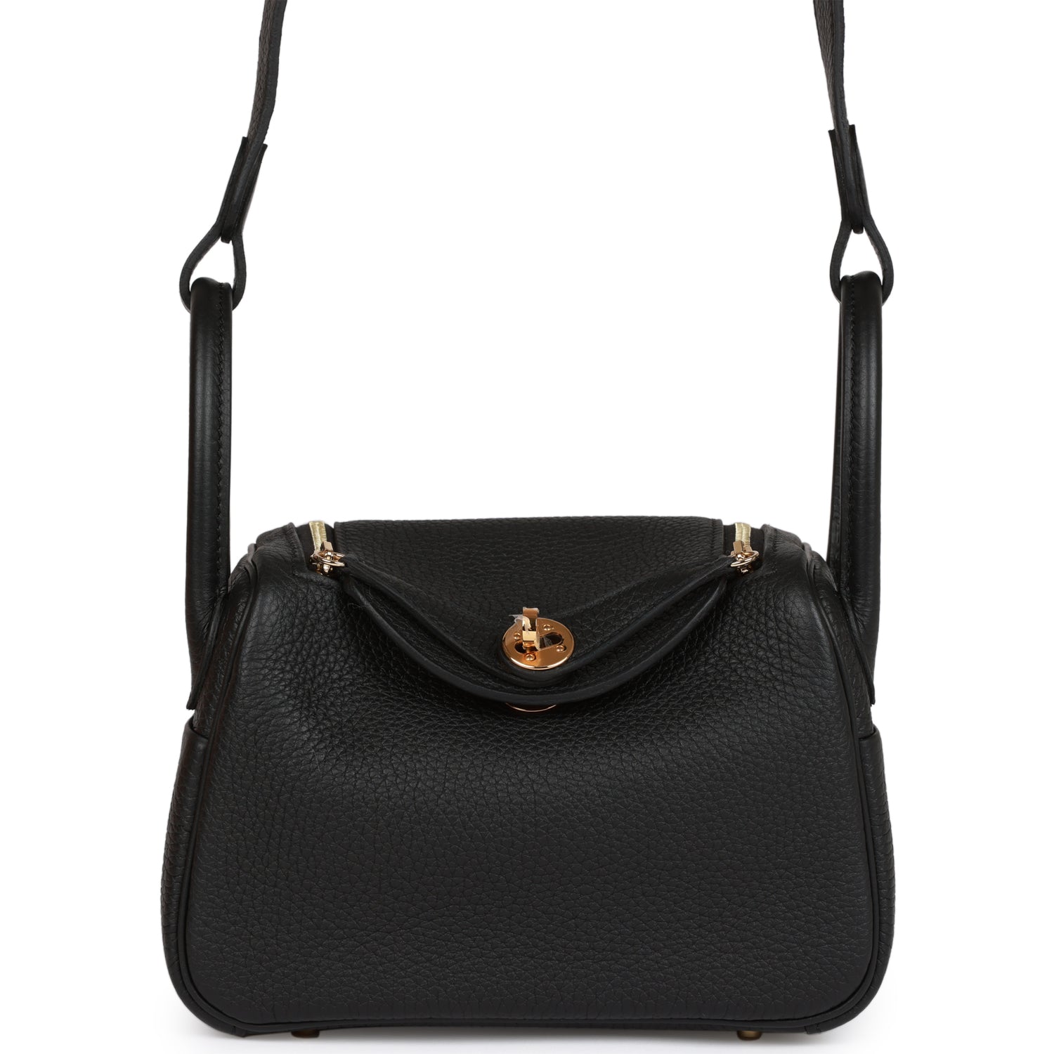 Hermes Mini Lindy Black Clemence Gold Hardware – Madison Avenue Couture