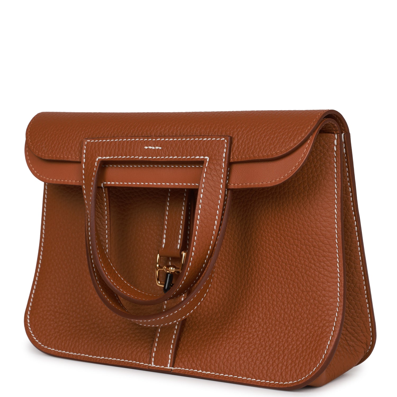 Hermes Halzan 25 Gold Clemence Gold Hardware – Madison Avenue Couture