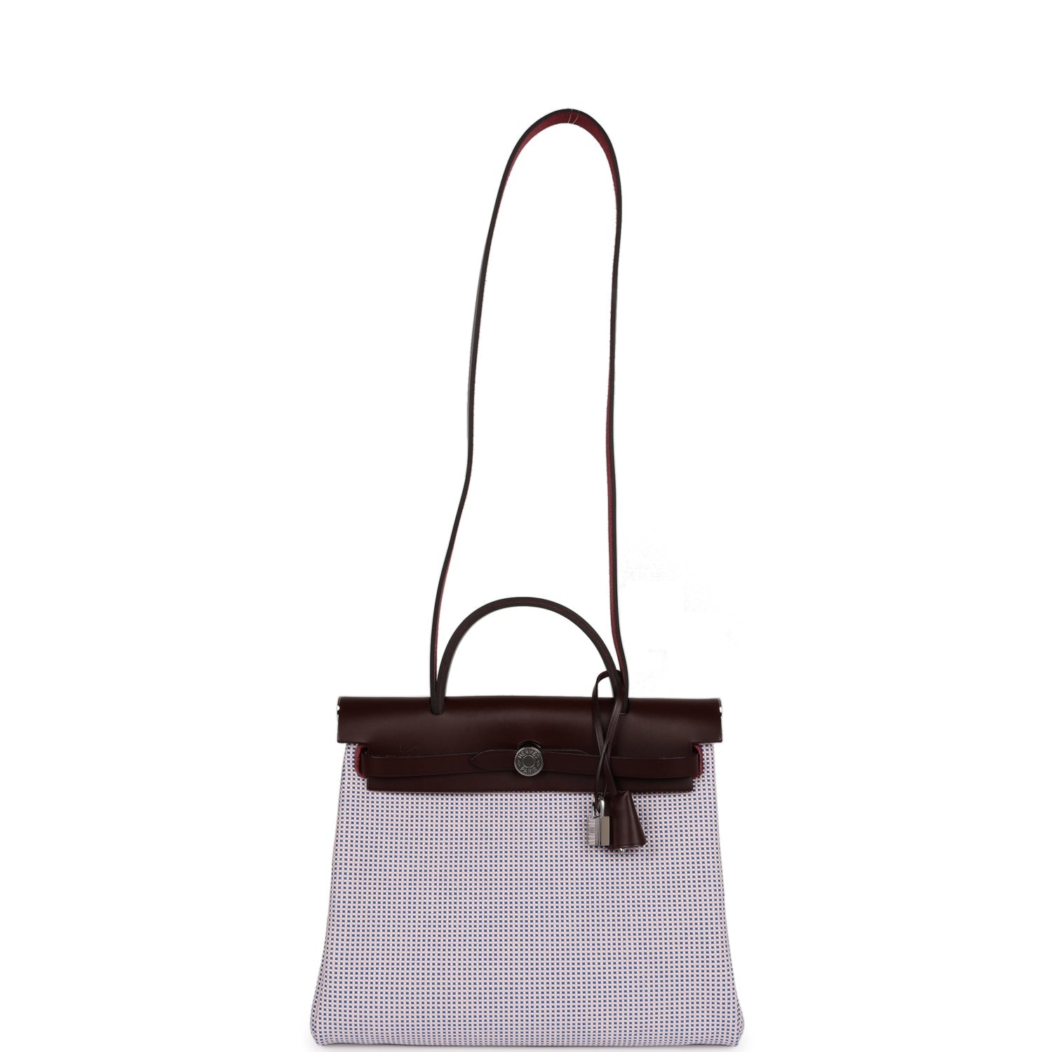 Hermes Herbag Zip Pm 31 Rouge Sellier Vache Hunter Mauve, Bleu Bill, R