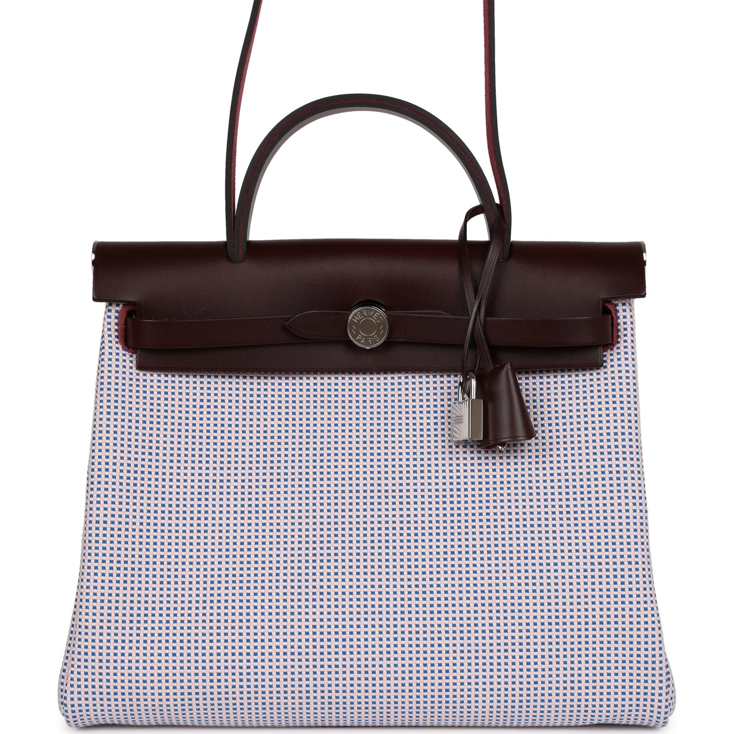 Hermes Herbag Zip Pm 31 Rouge Sellier Vache Hunter Mauve, Bleu Bill, R