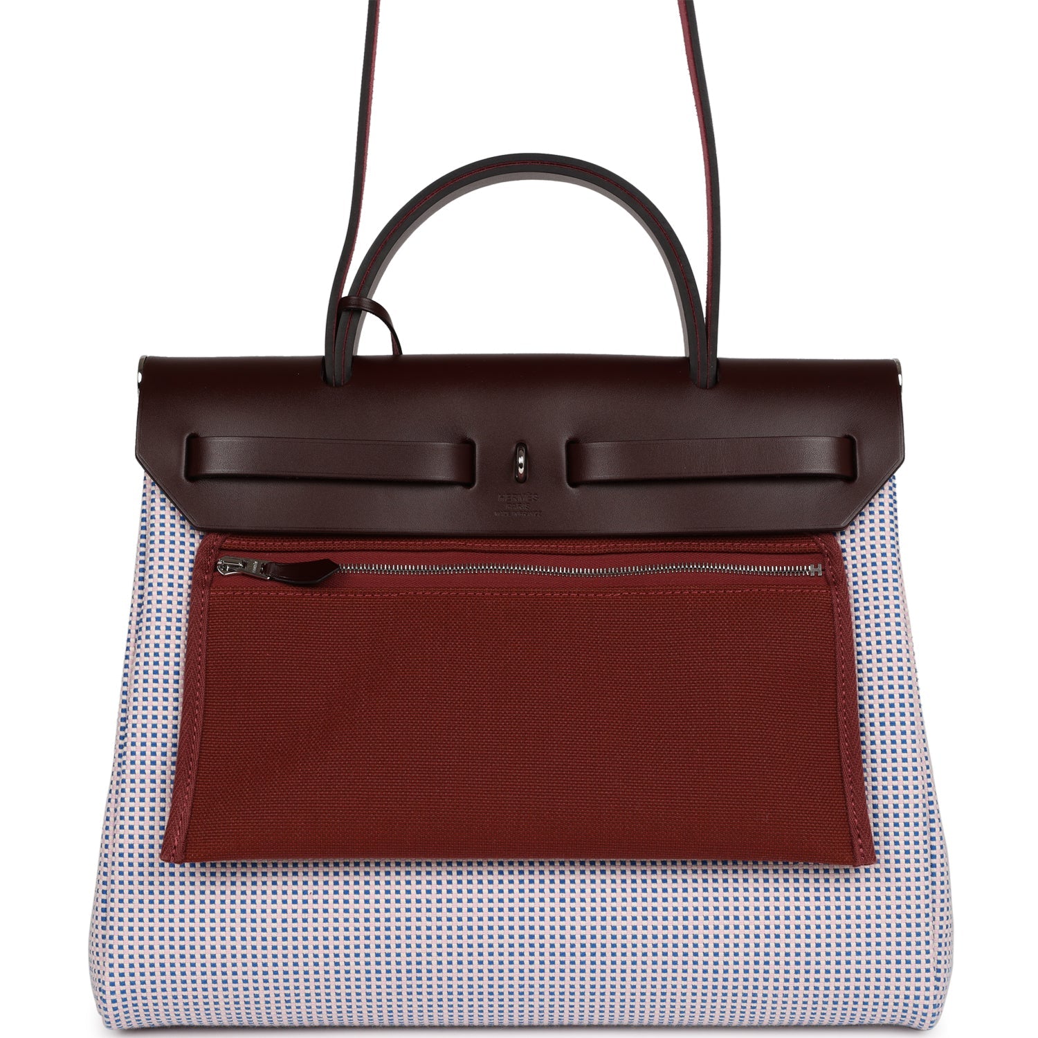 Hermes Herbag Zip Pm 31 Rouge Sellier Vache Hunter Mauve, Bleu Bill, R