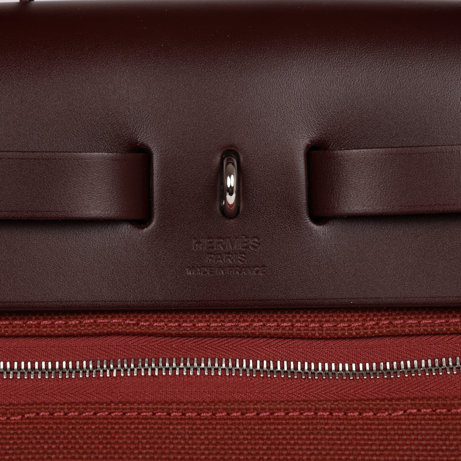 Hermes Herbag Zip Pm 31 Rouge Sellier Vache Hunter Mauve, Bleu Bill, R