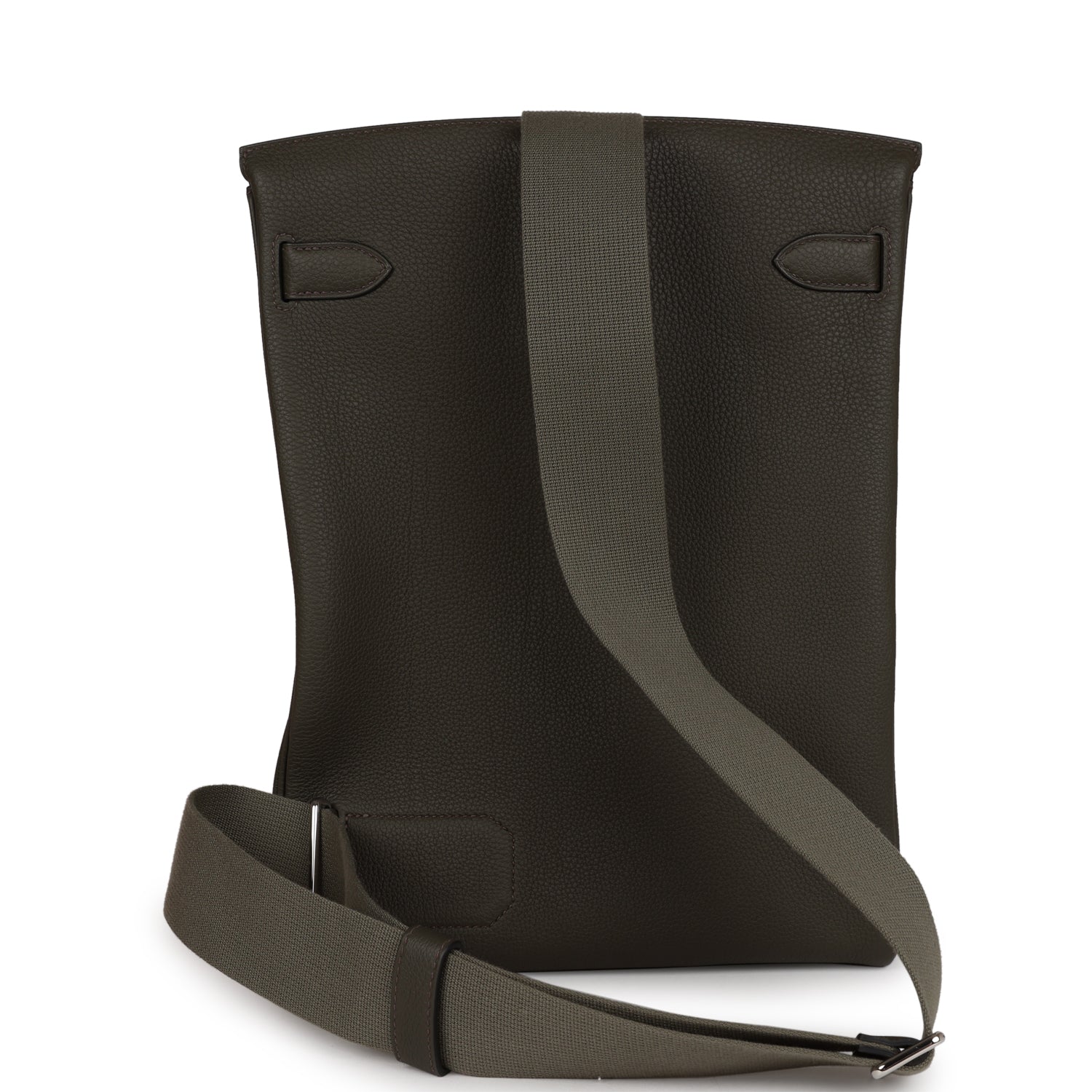 Hermes Hac A Dos GM Backpack Vert De Gris Togo Palladium Hardware