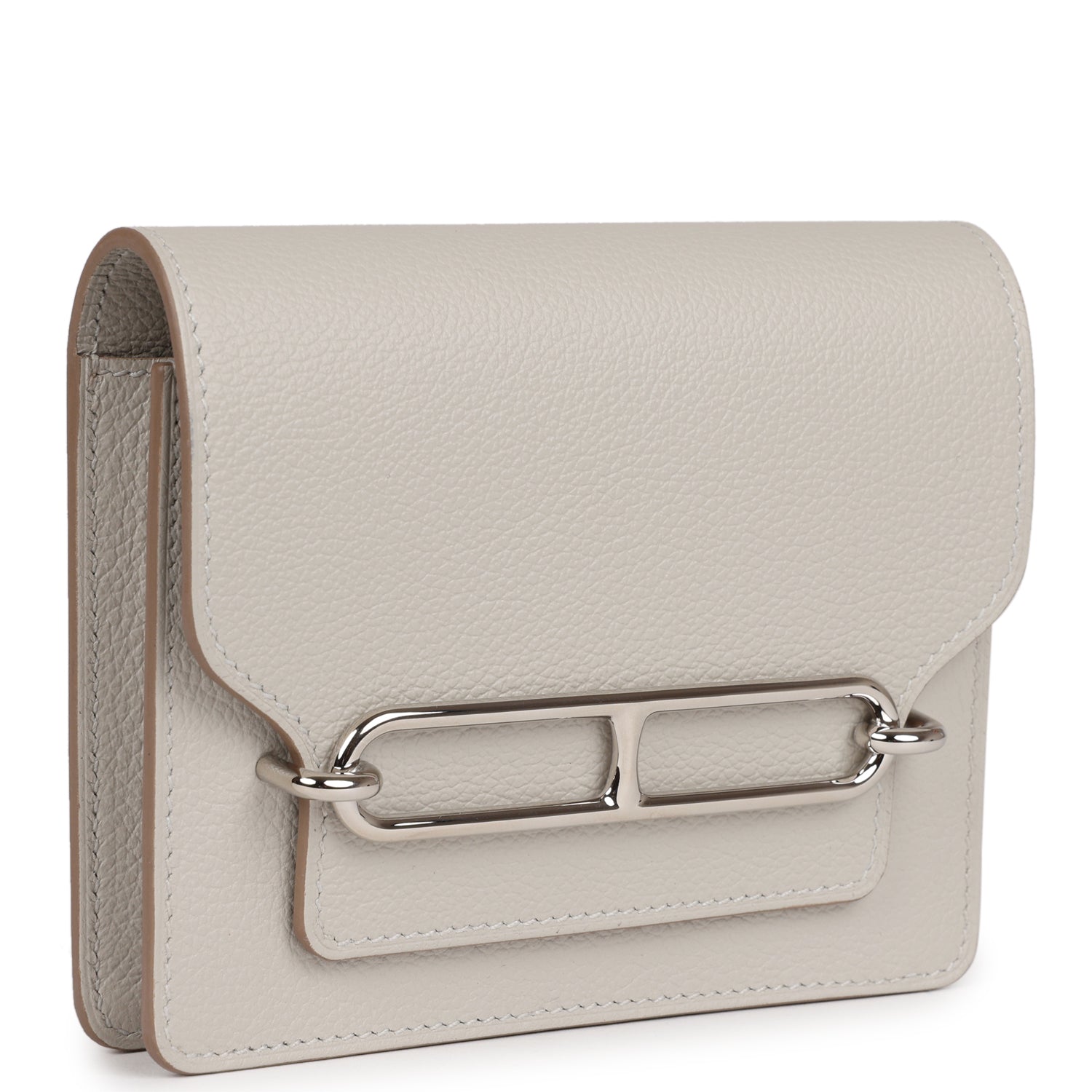 Hermes Roulis Slim Wallet Gris Perle Evercolor Palladium Hardware