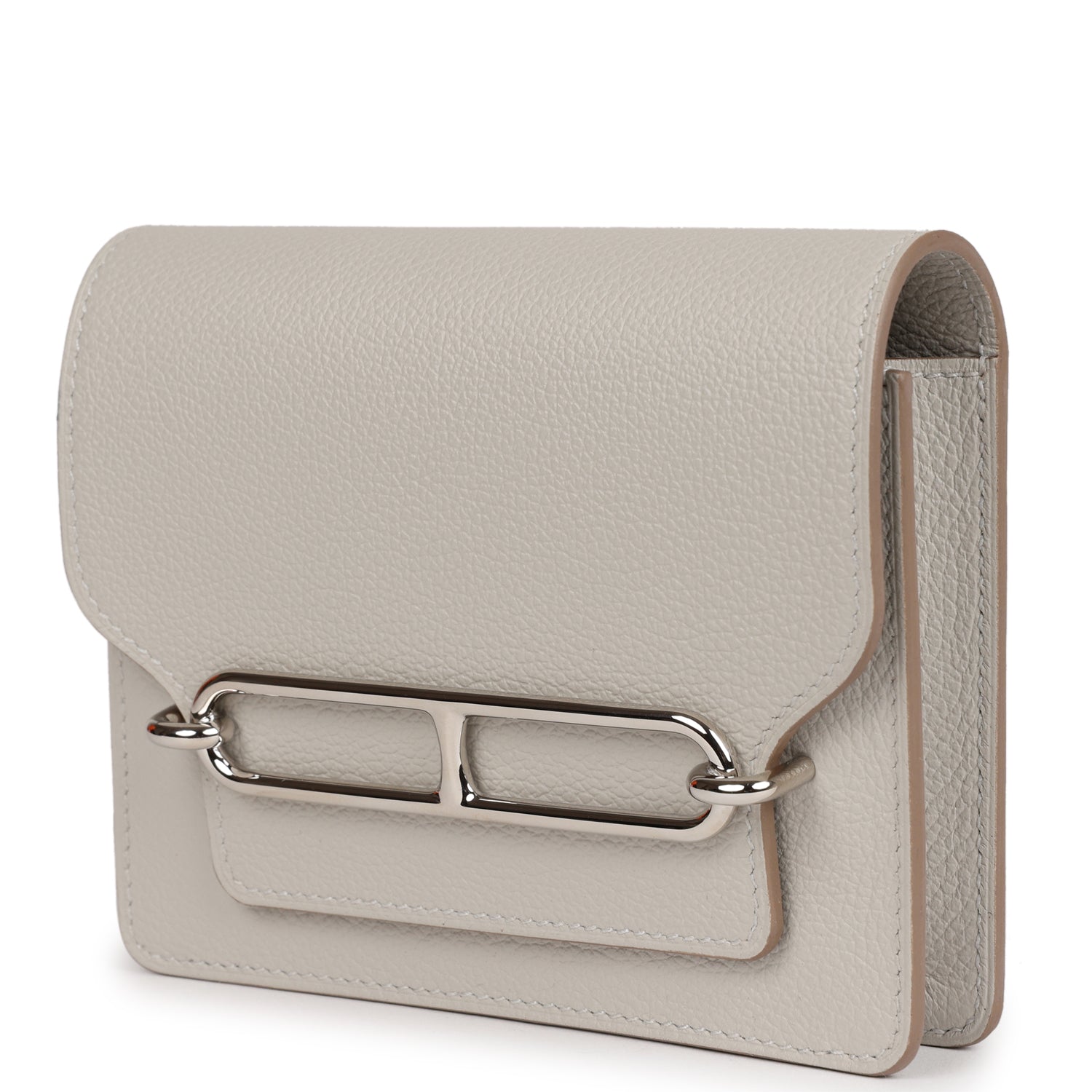 Hermes Roulis Slim Wallet Gris Perle Evercolor Palladium Hardware
