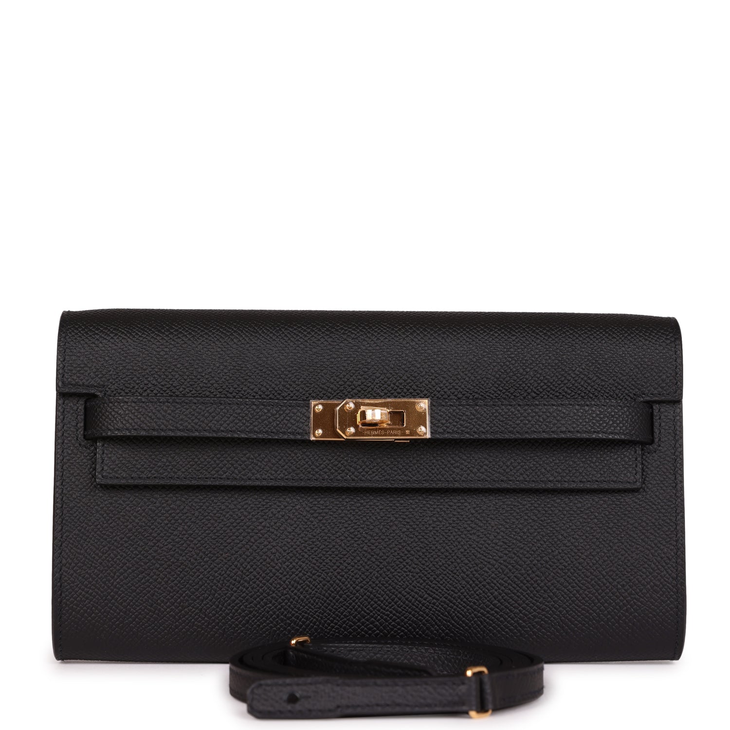 Hermes Kelly Wallet To Go Black Epsom Gold Hardware
