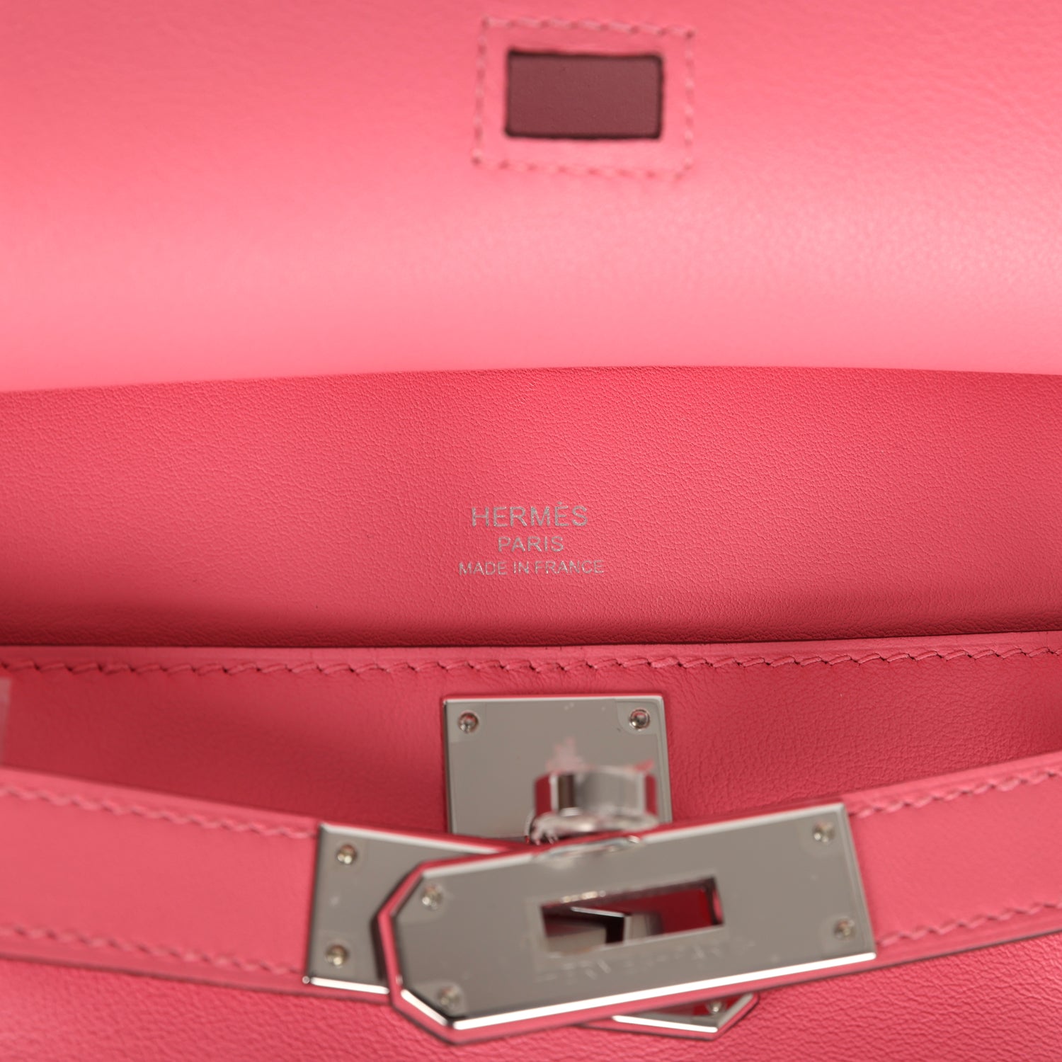 Hermes Mini Jypsiere Rose Azalee Swift Palladium Hardware