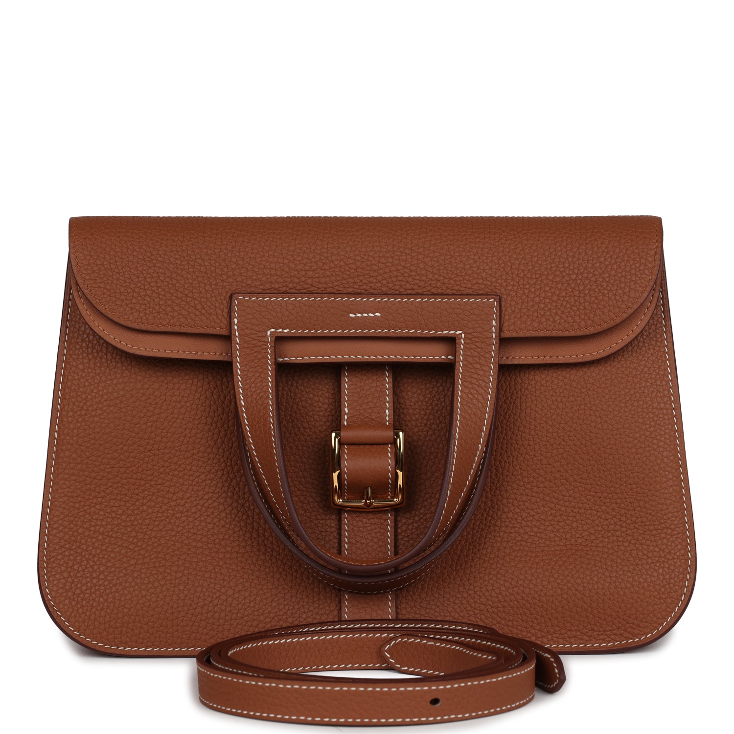 Hermes Halzan 31 Gold Clemence Gold Hardware