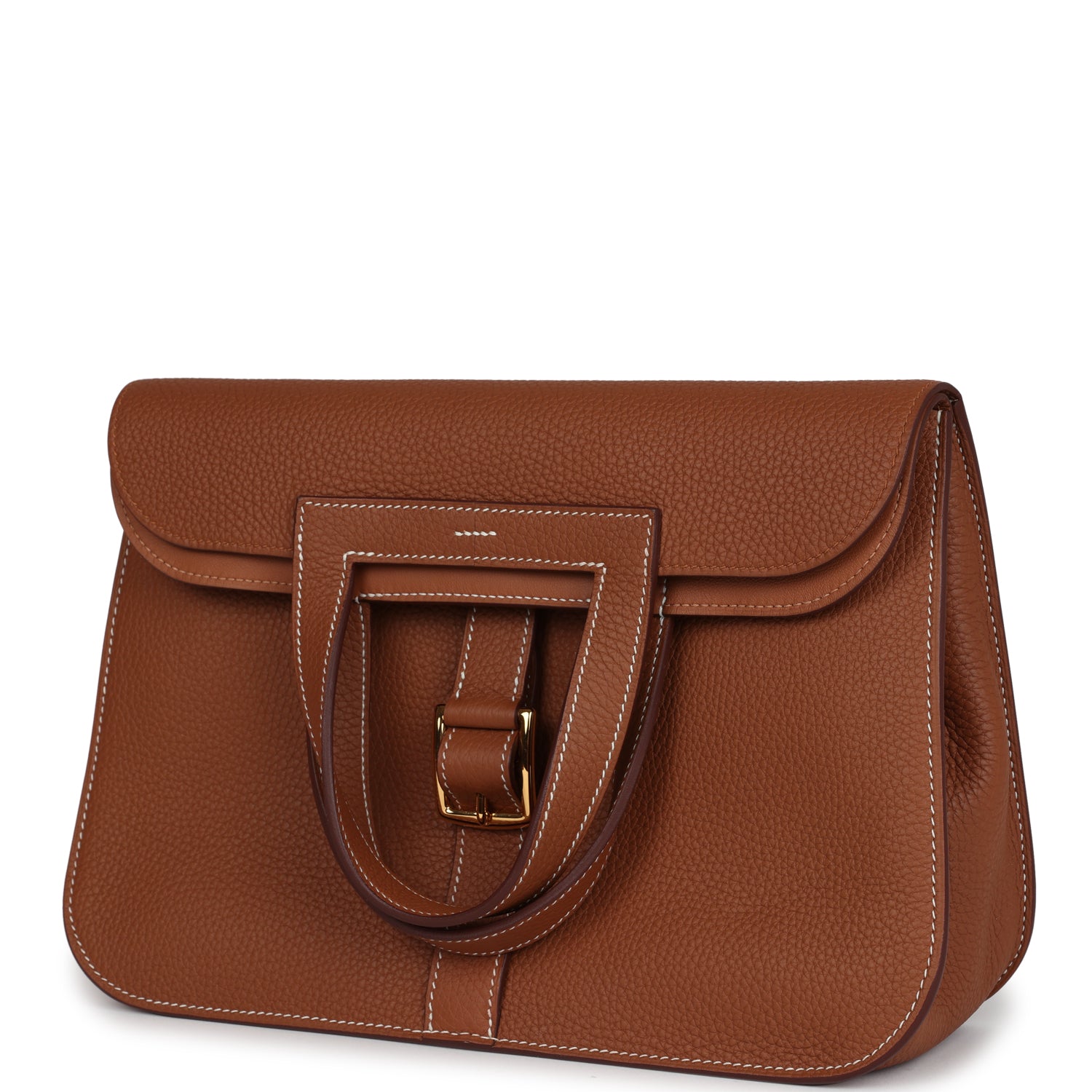 Hermes Halzan 31 Gold Clemence Gold Hardware