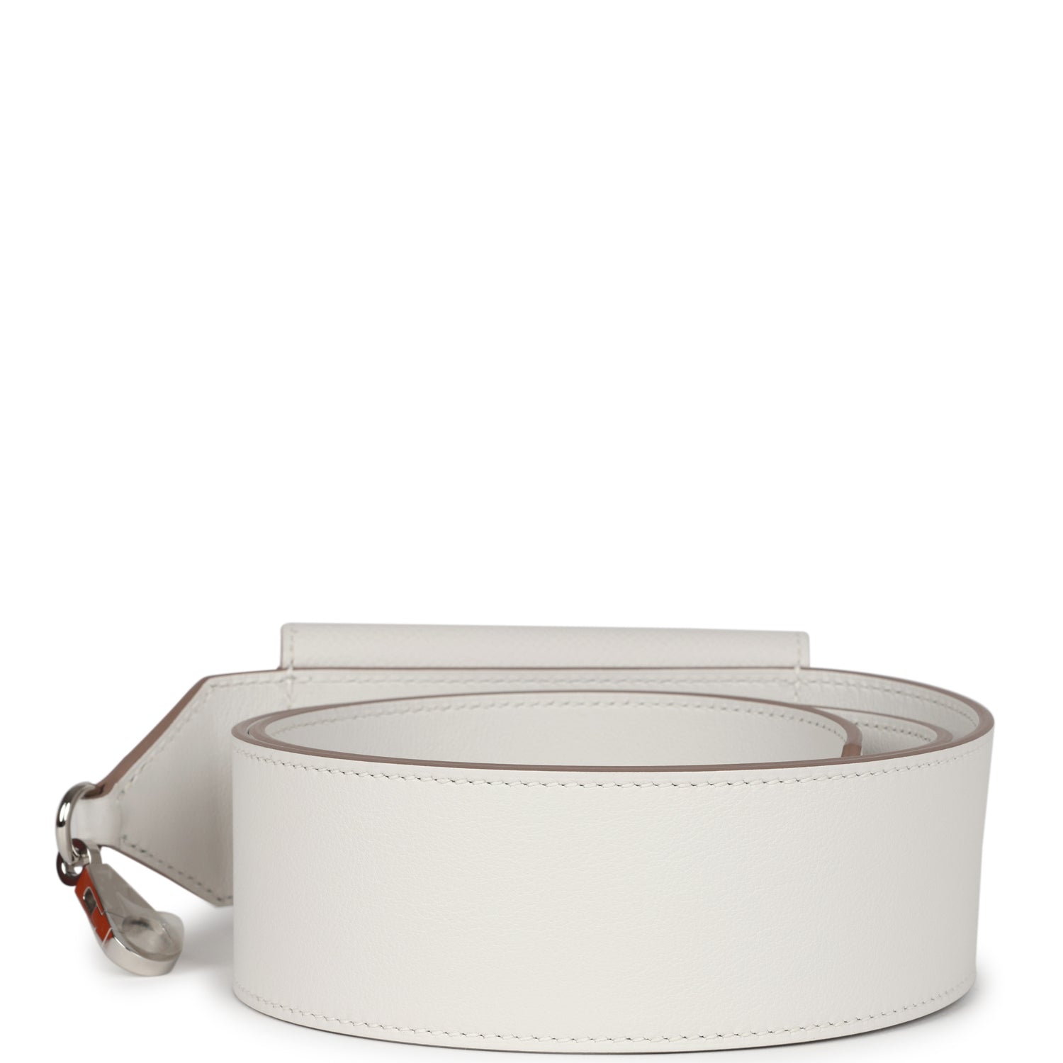 Hermes Kelly Pocket Bag Strap 105 CM Gris Pale Epsom and Swift Palladi