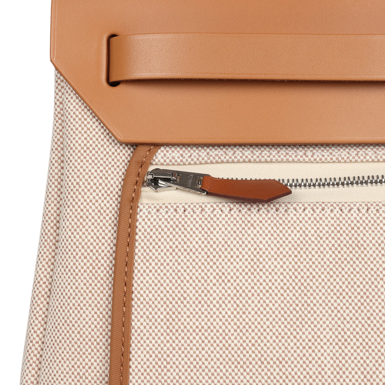 Hermes Herbag Zip PM 31 "Circuit 24" Ecru Toile H Canvas and Naturel S
