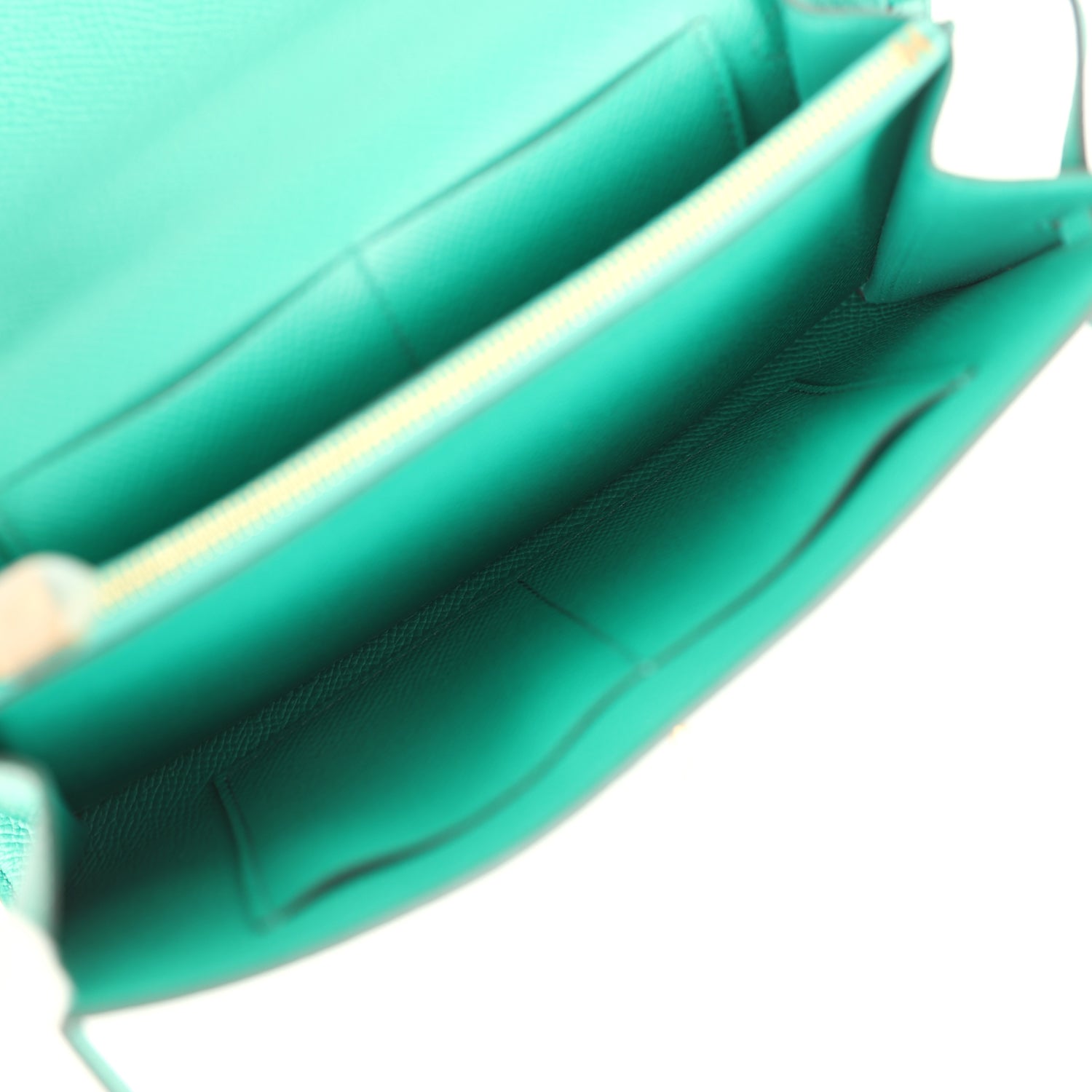 Hermes Kelly Wallet To Go Vert Jade Epsom Gold Hardware