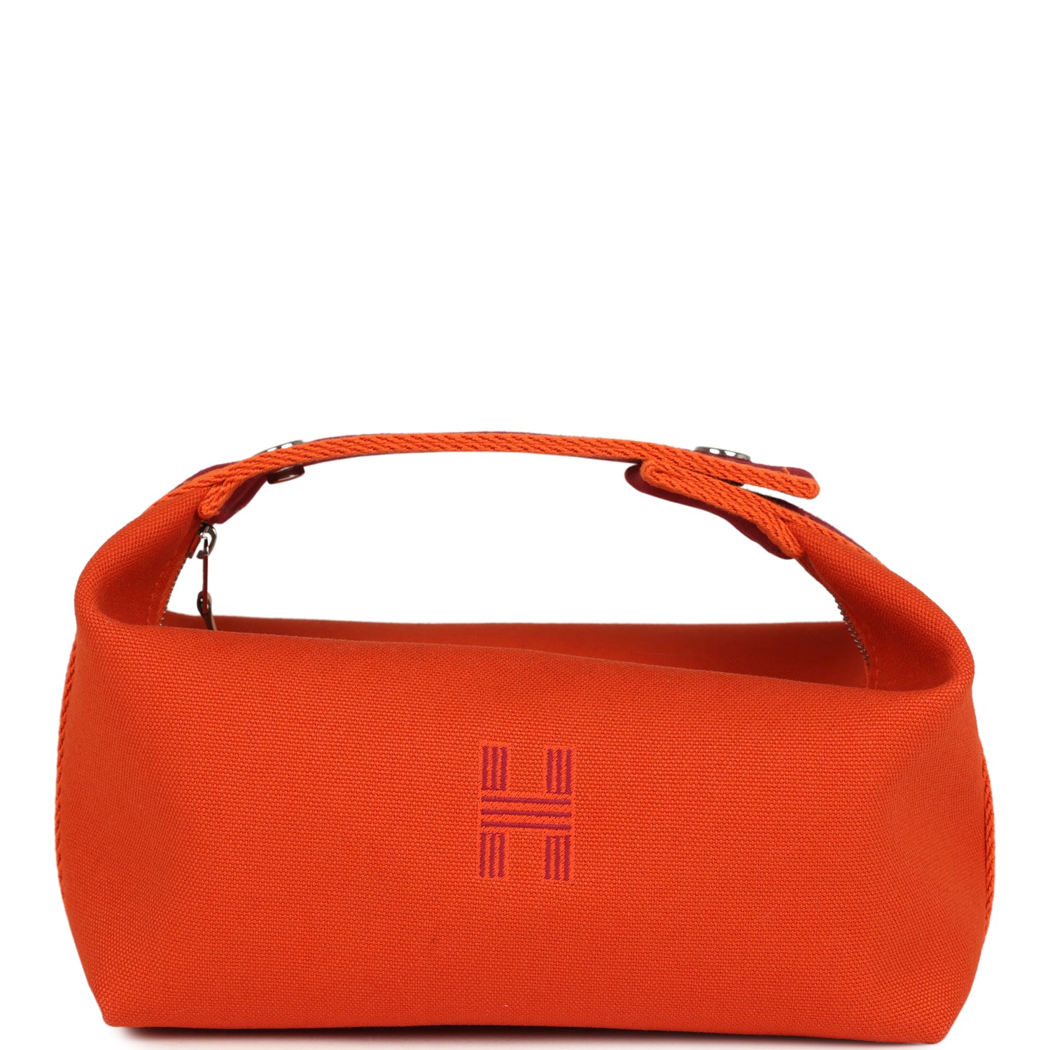 Hermes Bride A Brac Carre Case PM Feu Canvas Palladium Hardware – New ...