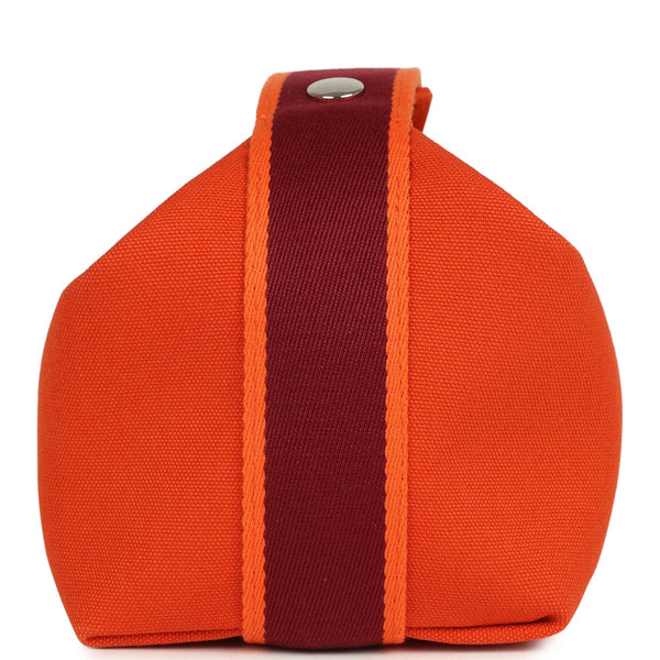 Hermes Bride A Brac Carre Case PM Feu Canvas Palladium Hardware – New ...