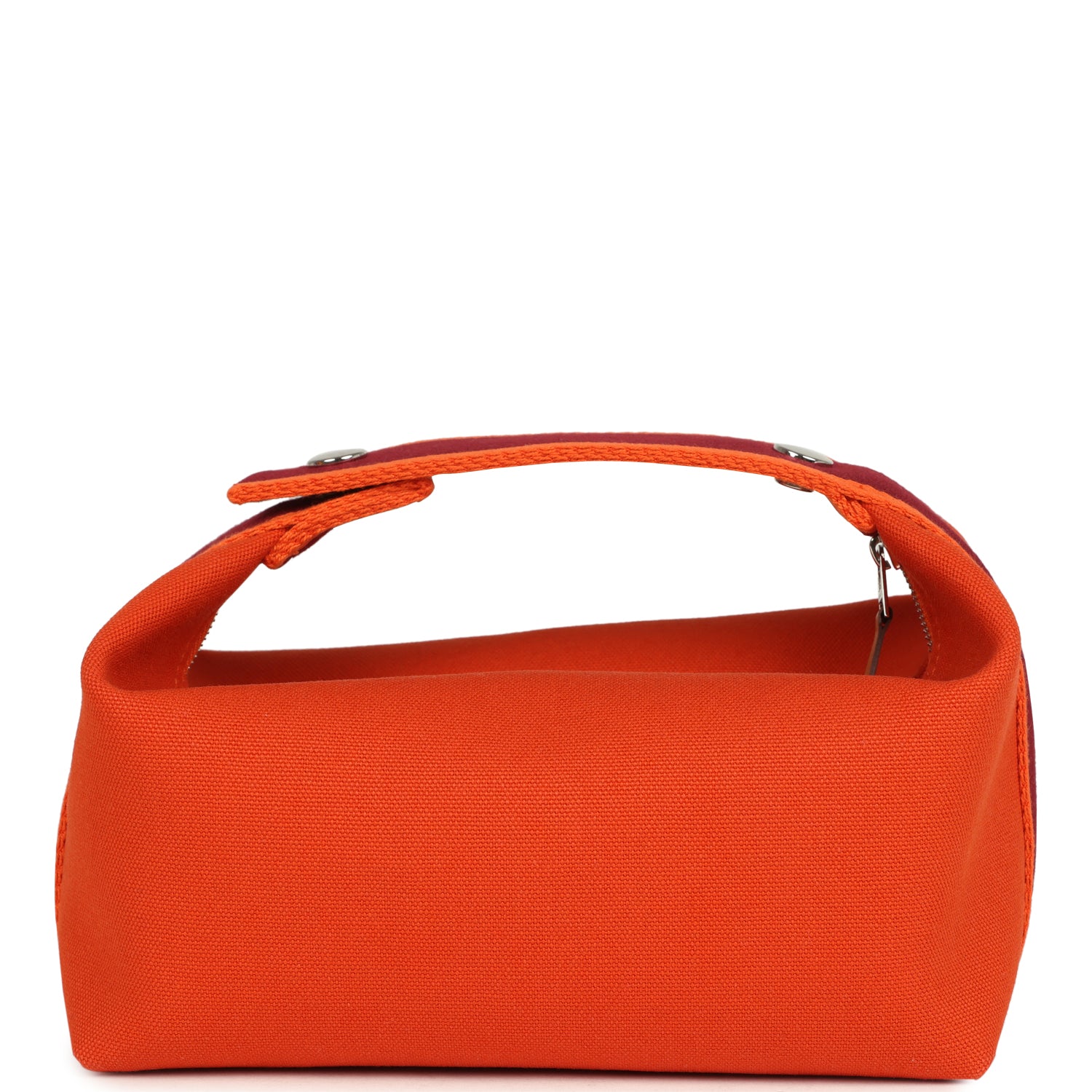 Hermes Bride A Brac Carre Case PM Feu Canvas Palladium Hardware – New ...