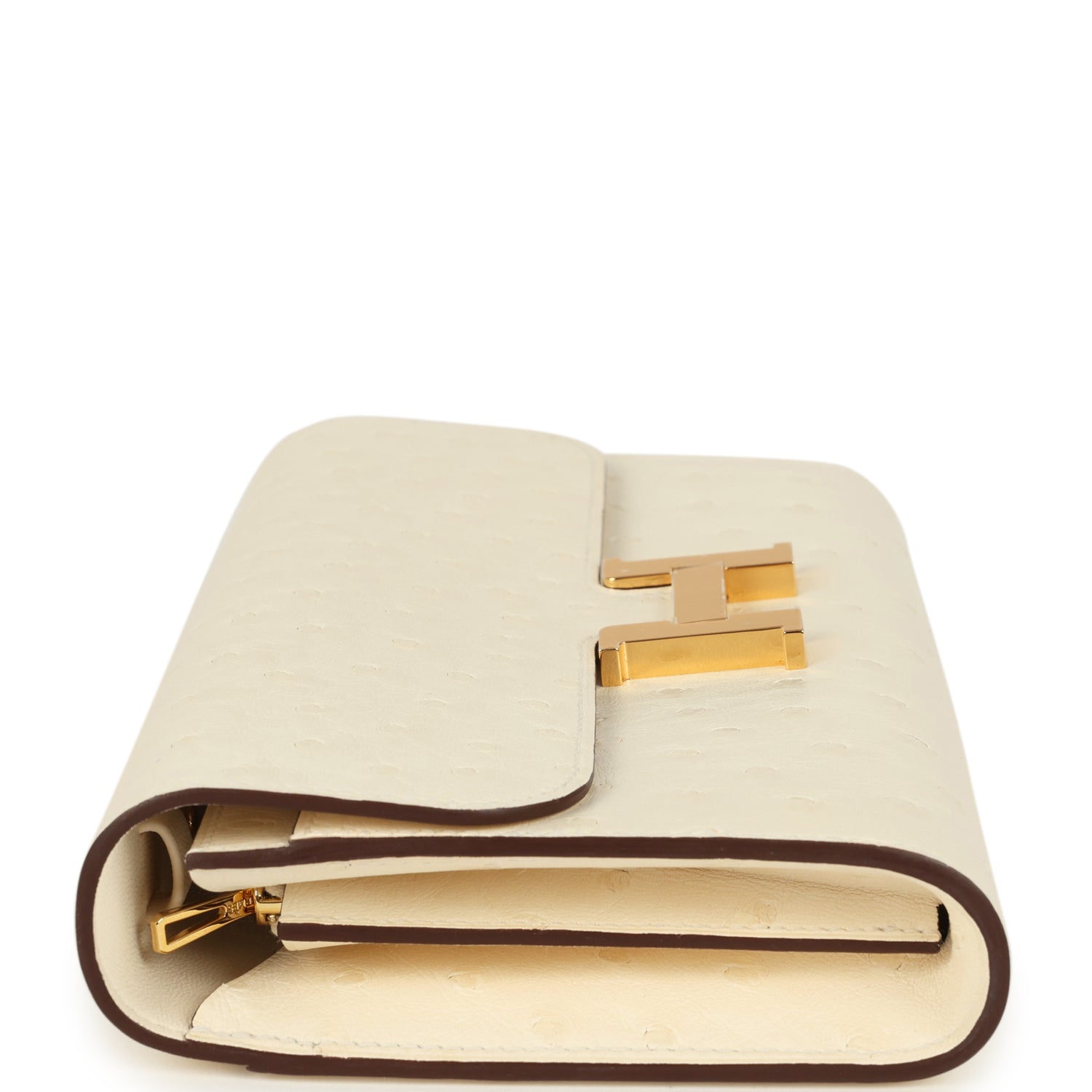 Hermes Constance Wallet To Go Nata Ostrich Gold Hardware – New & Authentic