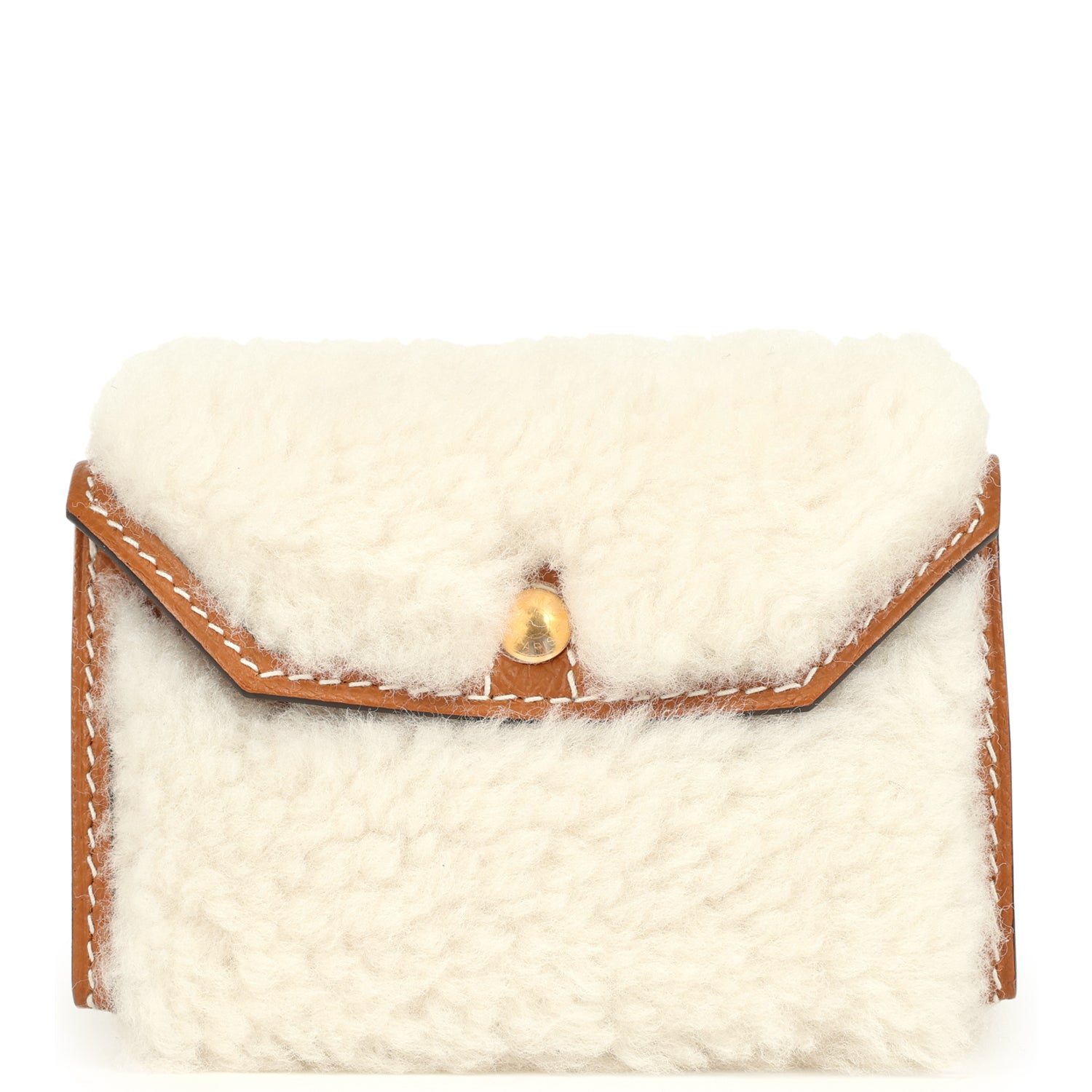 Hermes Kelly Pocket Teddy 18 Belt Gold Epsom and Shearling Gold Hardwa