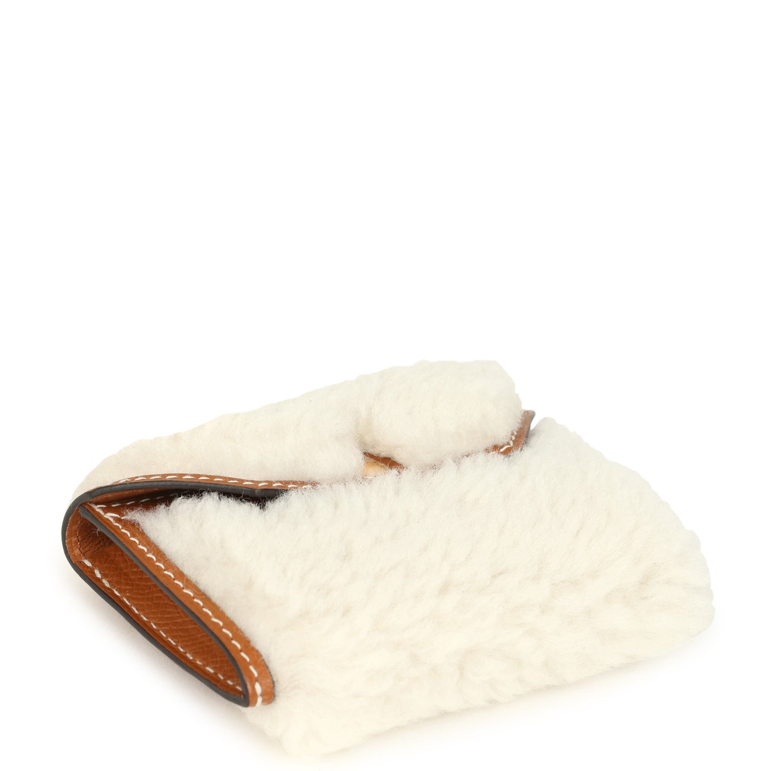 Hermes Kelly Pocket Teddy 18 Belt Gold Epsom and Shearling Gold Hardwa