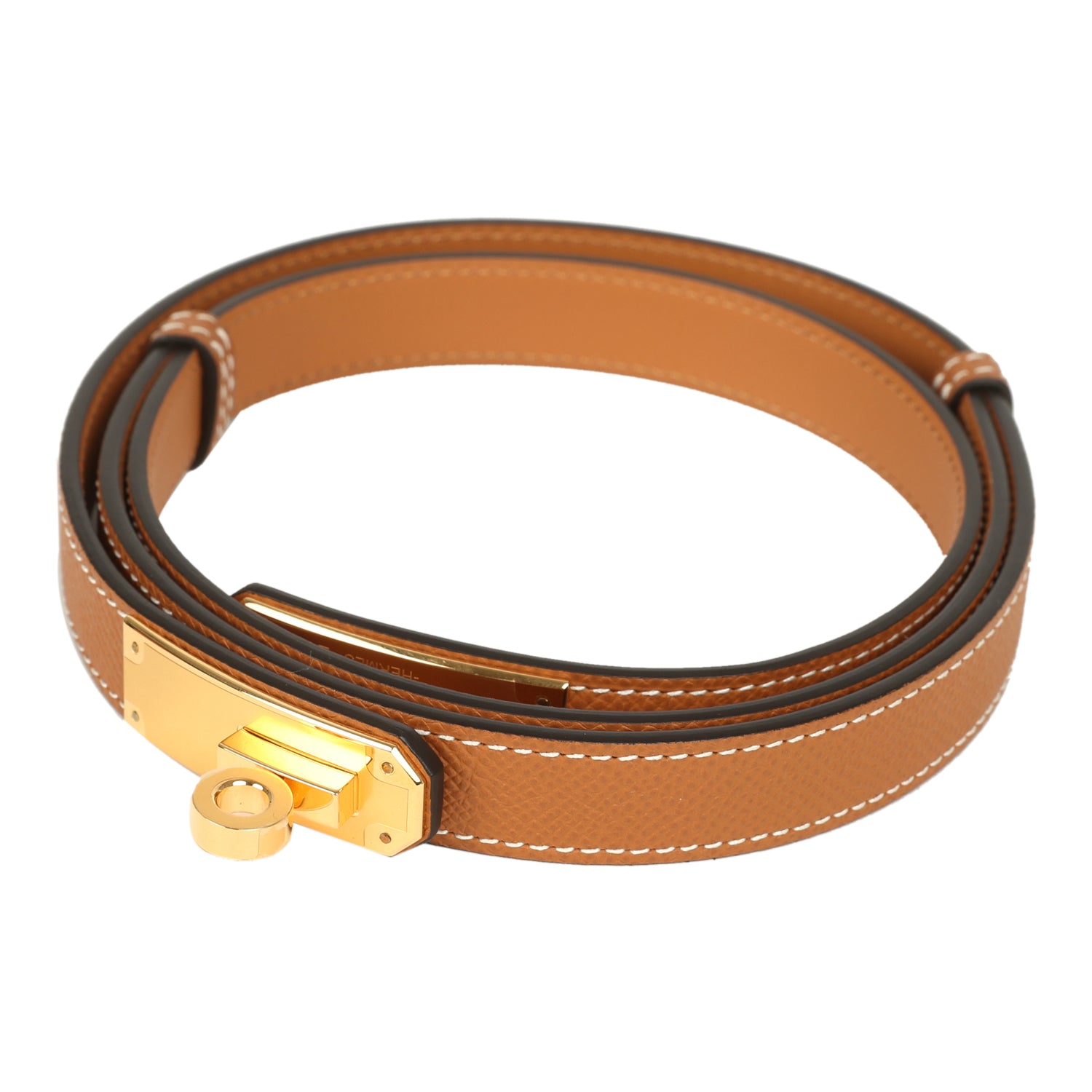 Hermes Kelly Pocket Teddy 18 Belt Gold Epsom and Shearling Gold Hardwa