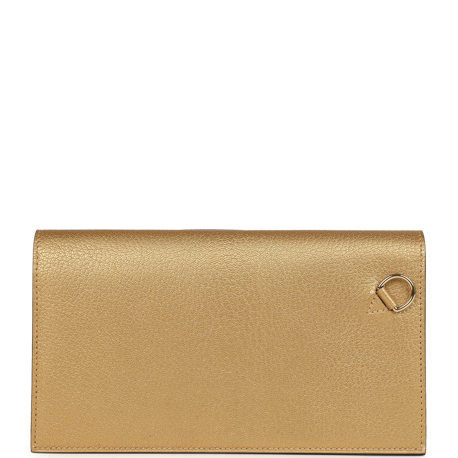 Hermes Kelly Pocket Long Wallet Dore Chamkilight Goatskin Permabrass ...