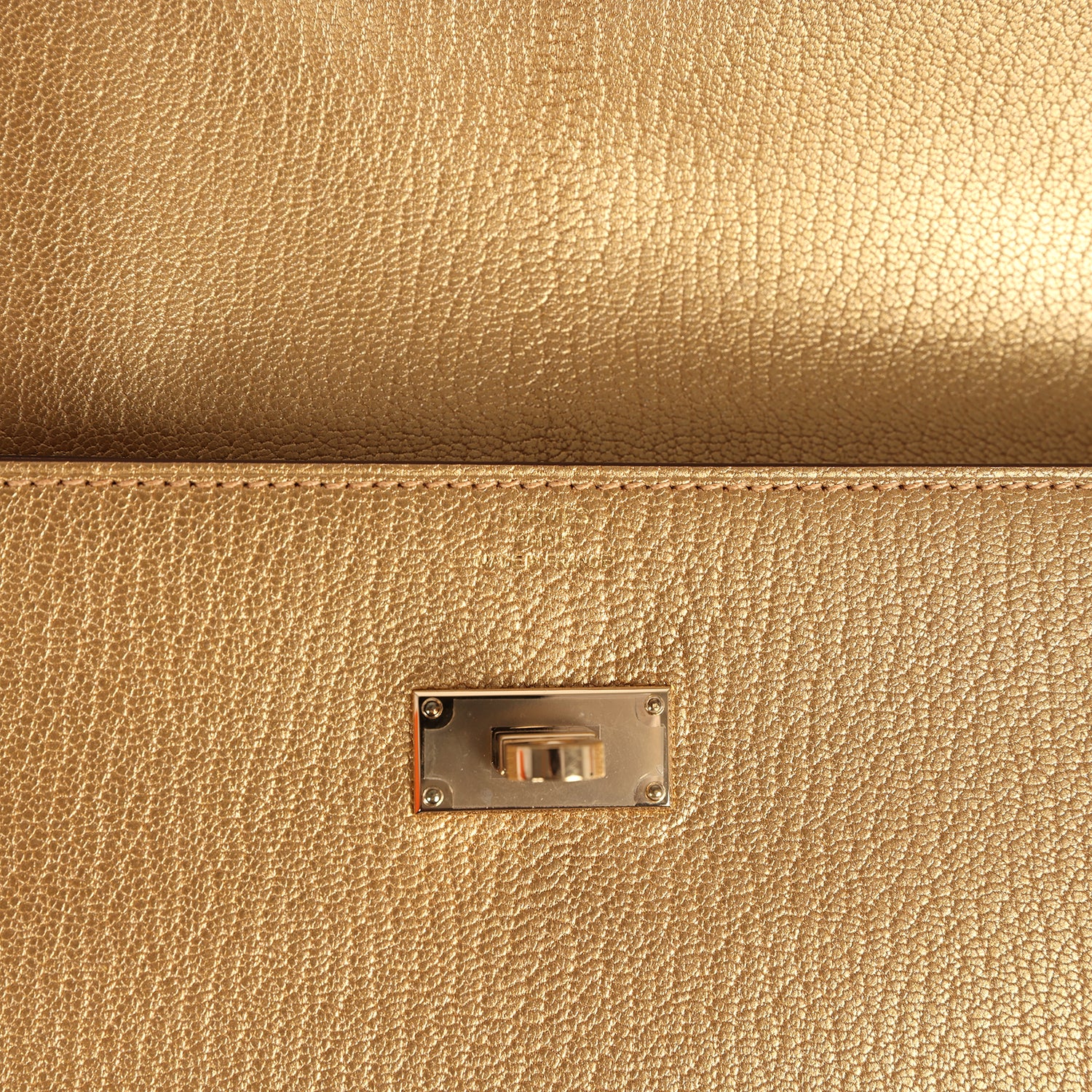 Hermes Kelly Pocket Long Wallet Dore Chamkilight Goatskin Permabrass ...