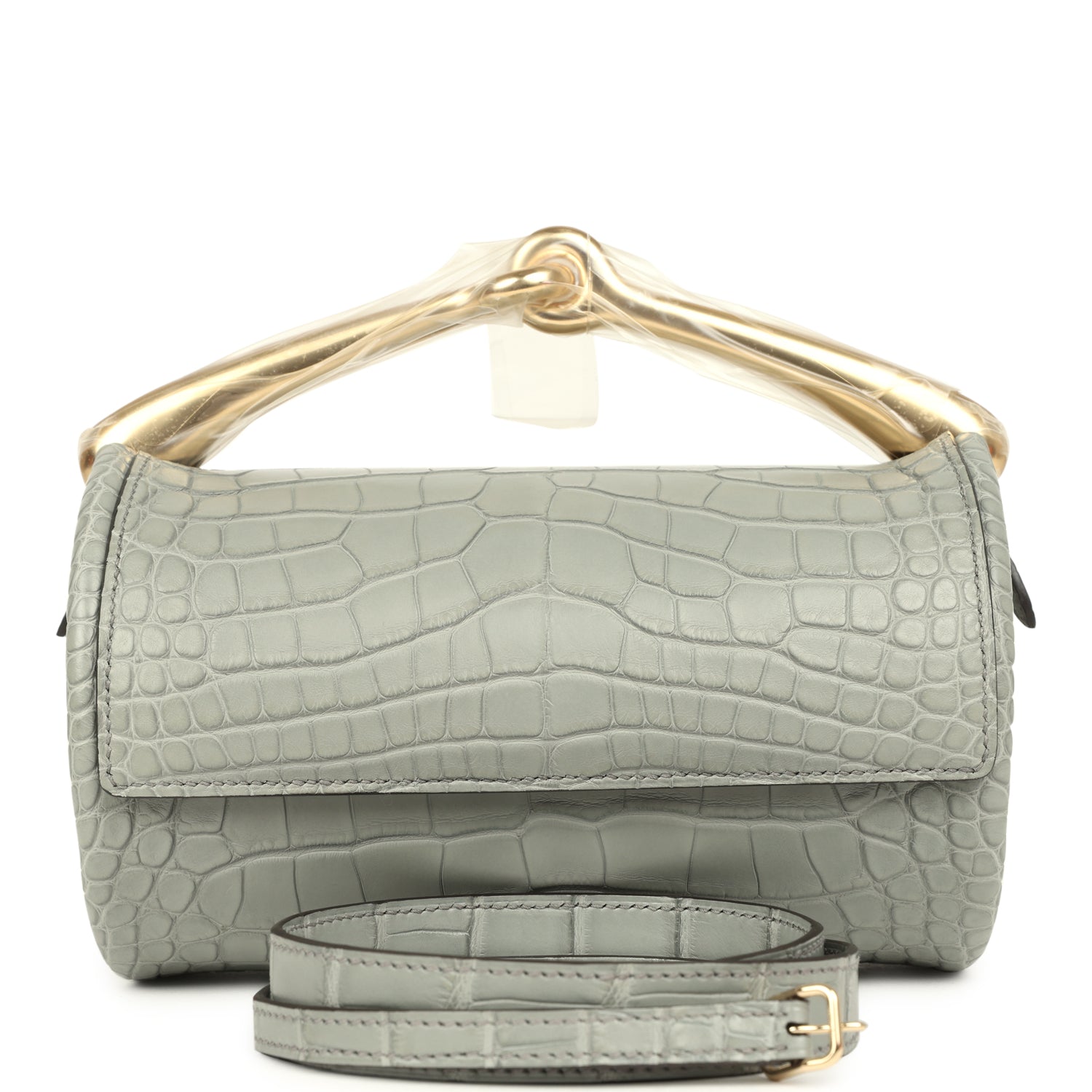 Hermes Maximors II Bag Gris Ciment Matte Alligator Permabrass Hardware ...