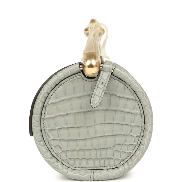 Hermes Maximors II Bag Gris Ciment Matte Alligator Permabrass Hardware ...