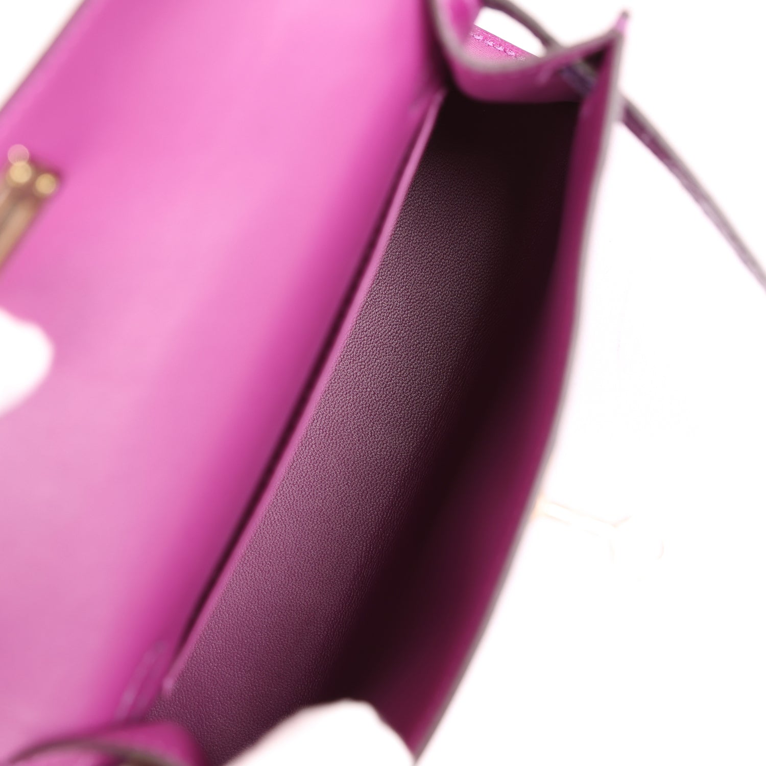 Hermes Kelly Sellier 20 Anemone Madame and Amethyst Shiny Alligator To