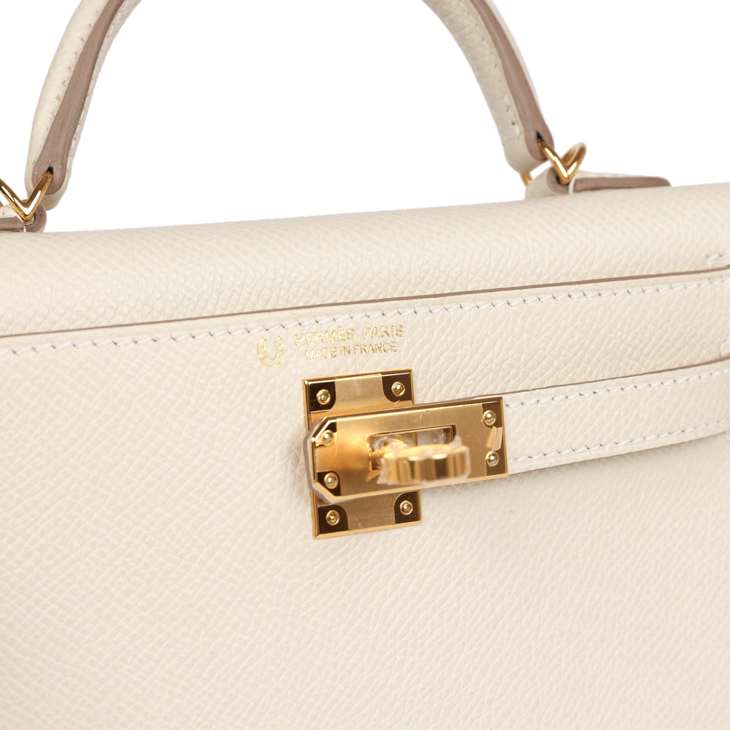Hermes Special Order (HSS) Kelly Sellier 20 Craie Verso Epsom Gold Har