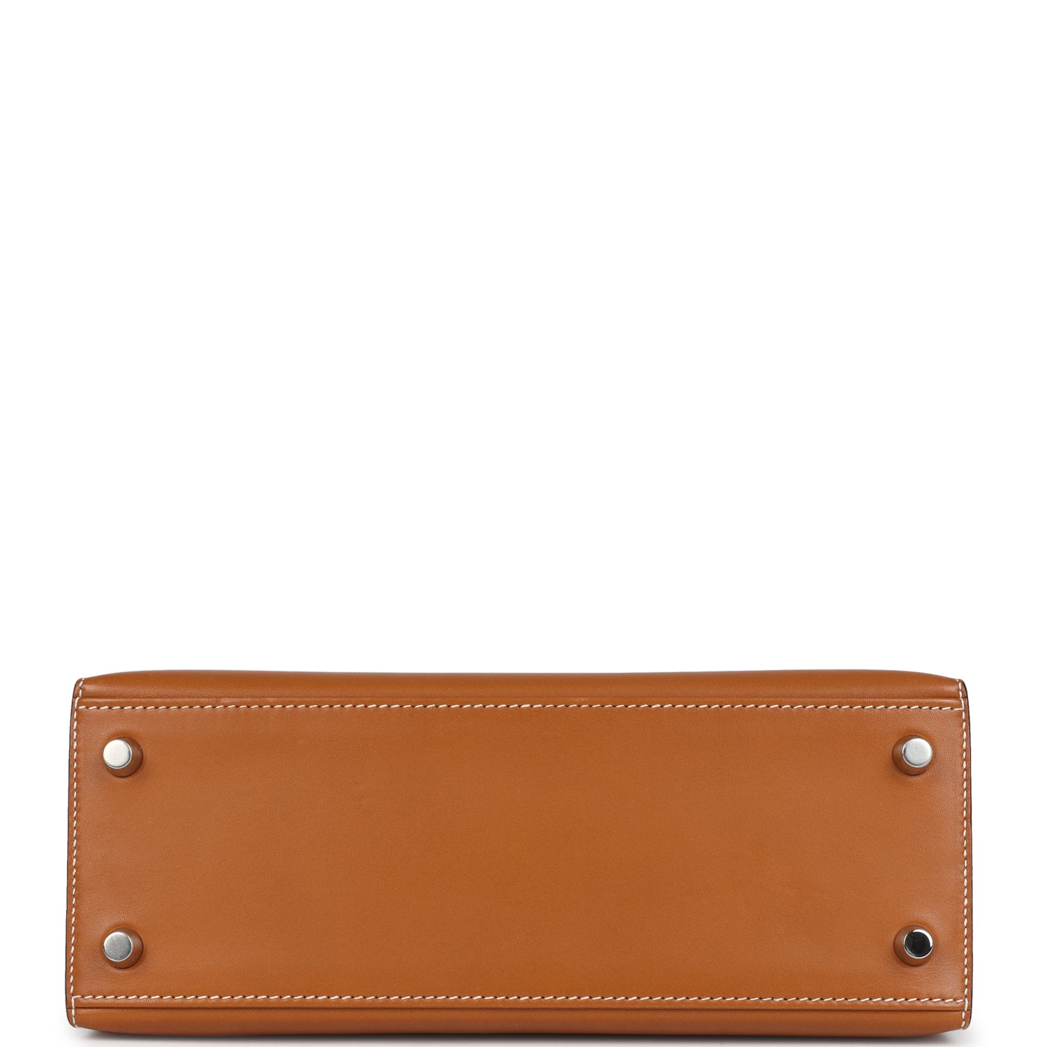 Pre-owned Hermes Kelly Sellier 25 Natural Sable Butler Palladium Hardw