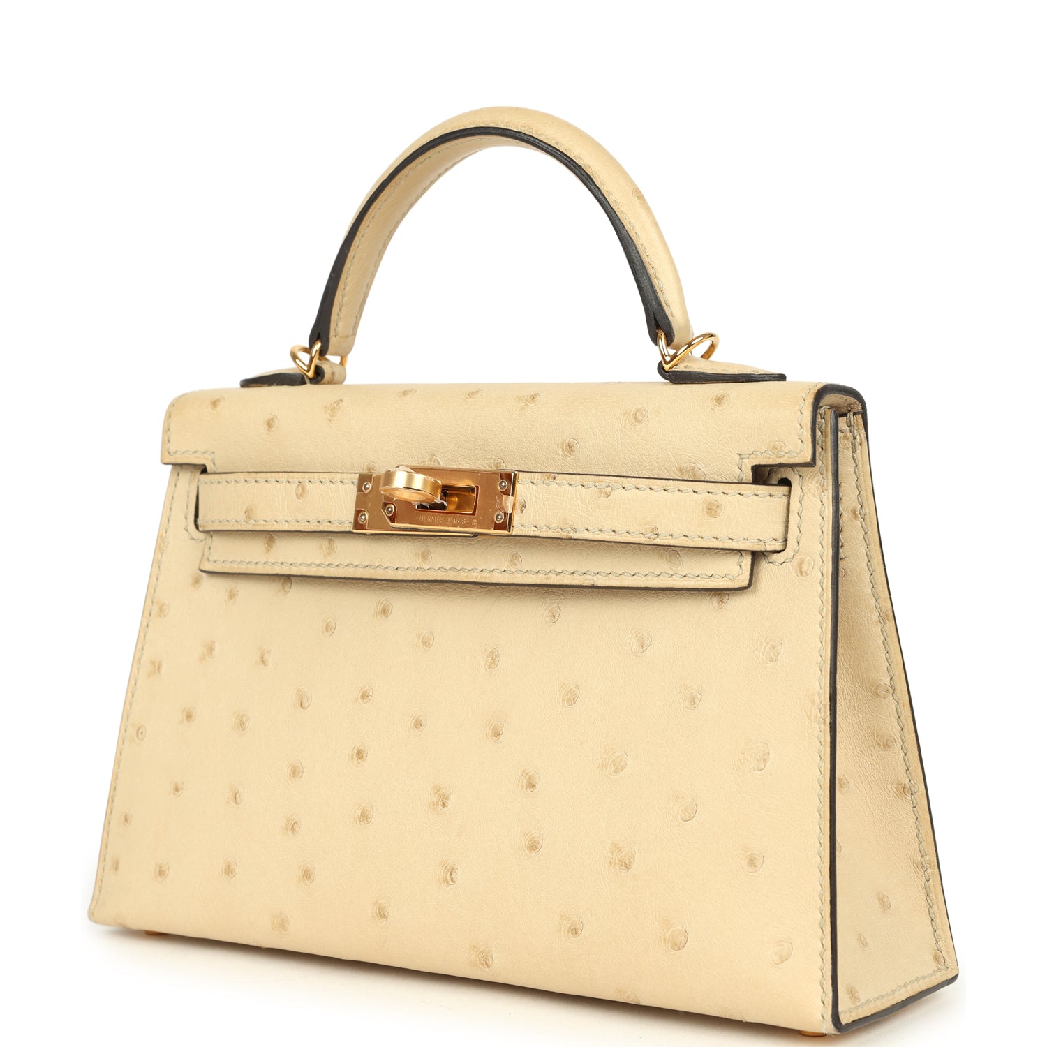 Hermes Kelly Sellier 20 Parchemin Ostrich Gold Hardware